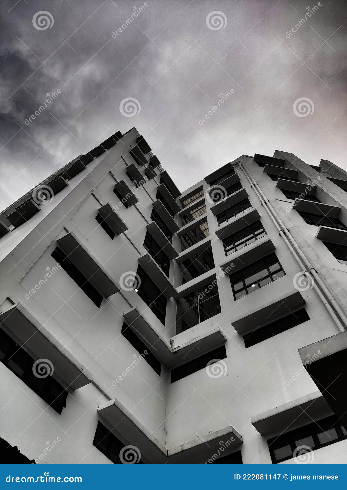 Cloudy Over the Building stock image. Image of design - 222081147