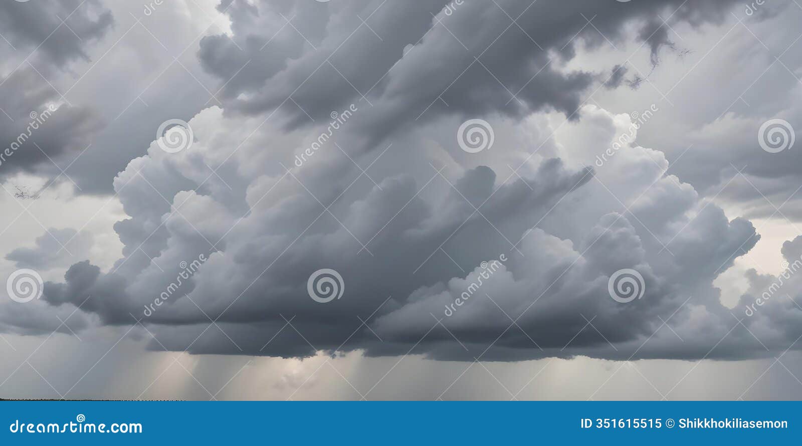 A Cloudy, Overcast Sky with a Soft, Hazy Texture, Featuring Dark Storm ...