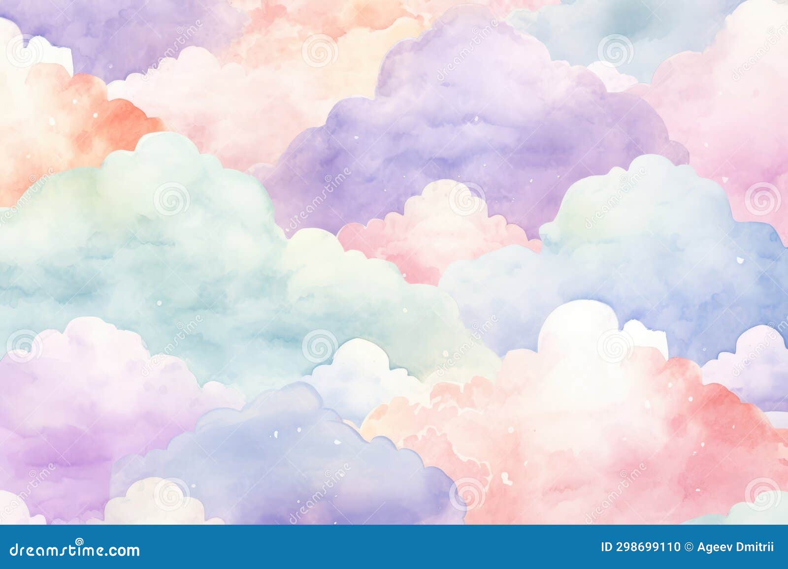 Cloudy Pink Pastel Bright Cloud Background Textured Cloudscape Fantasy ...