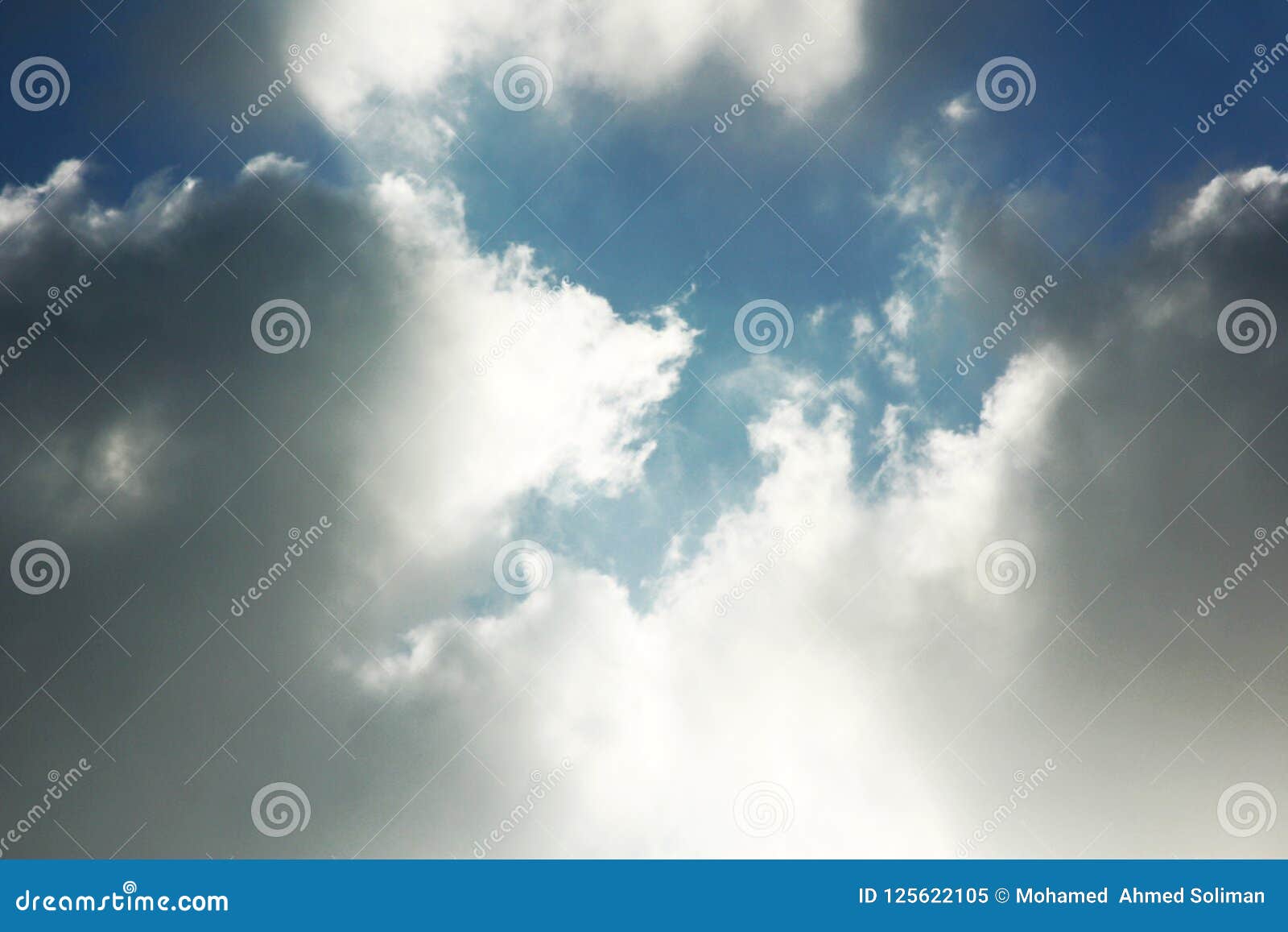 Cloudy And Rainy Sky, Indicator Of Bad Weather, In Which The Silhouette ...