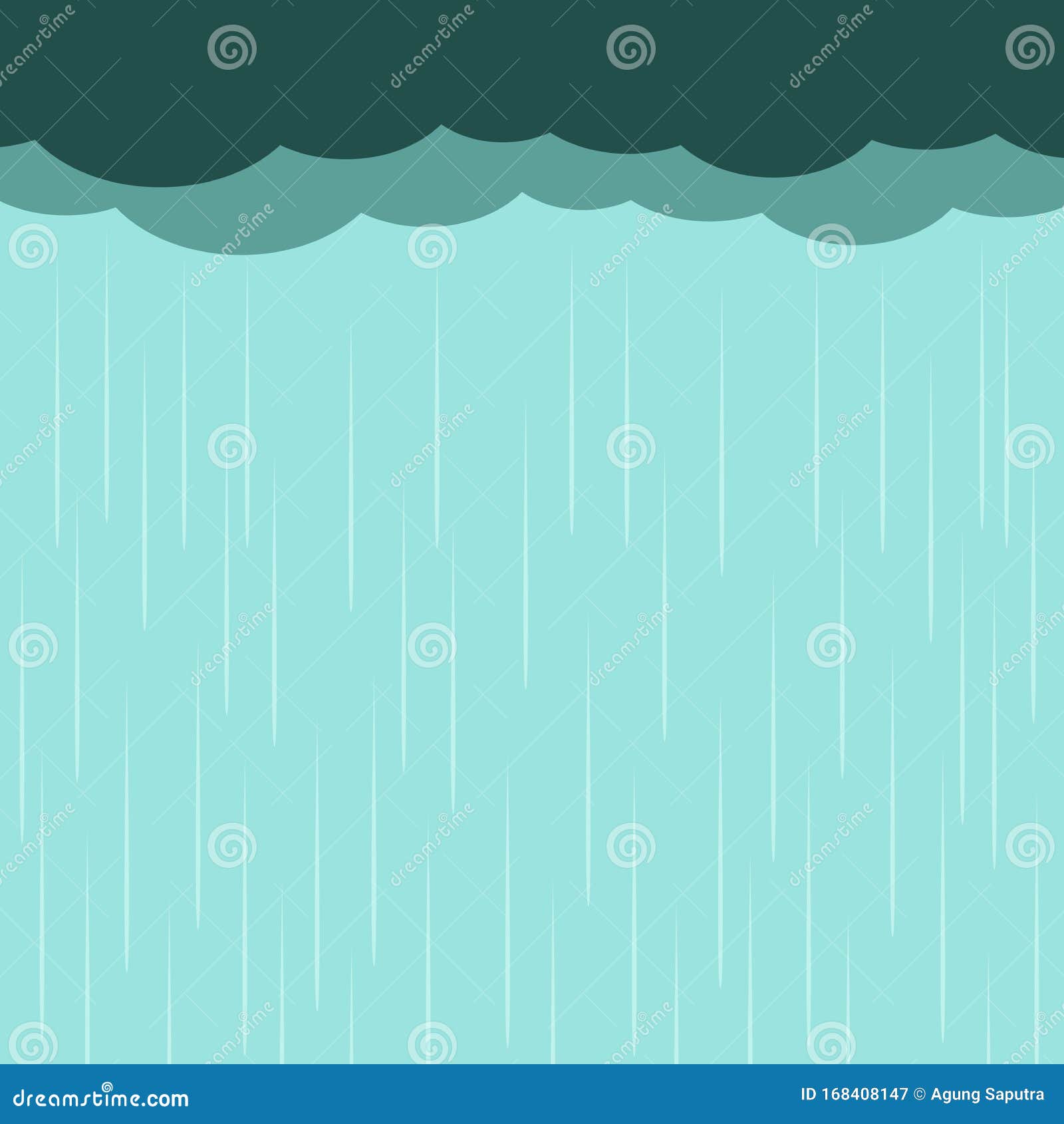 Cloudy and Rainy Flat Design Vector Stock Vector - Illustration of ...