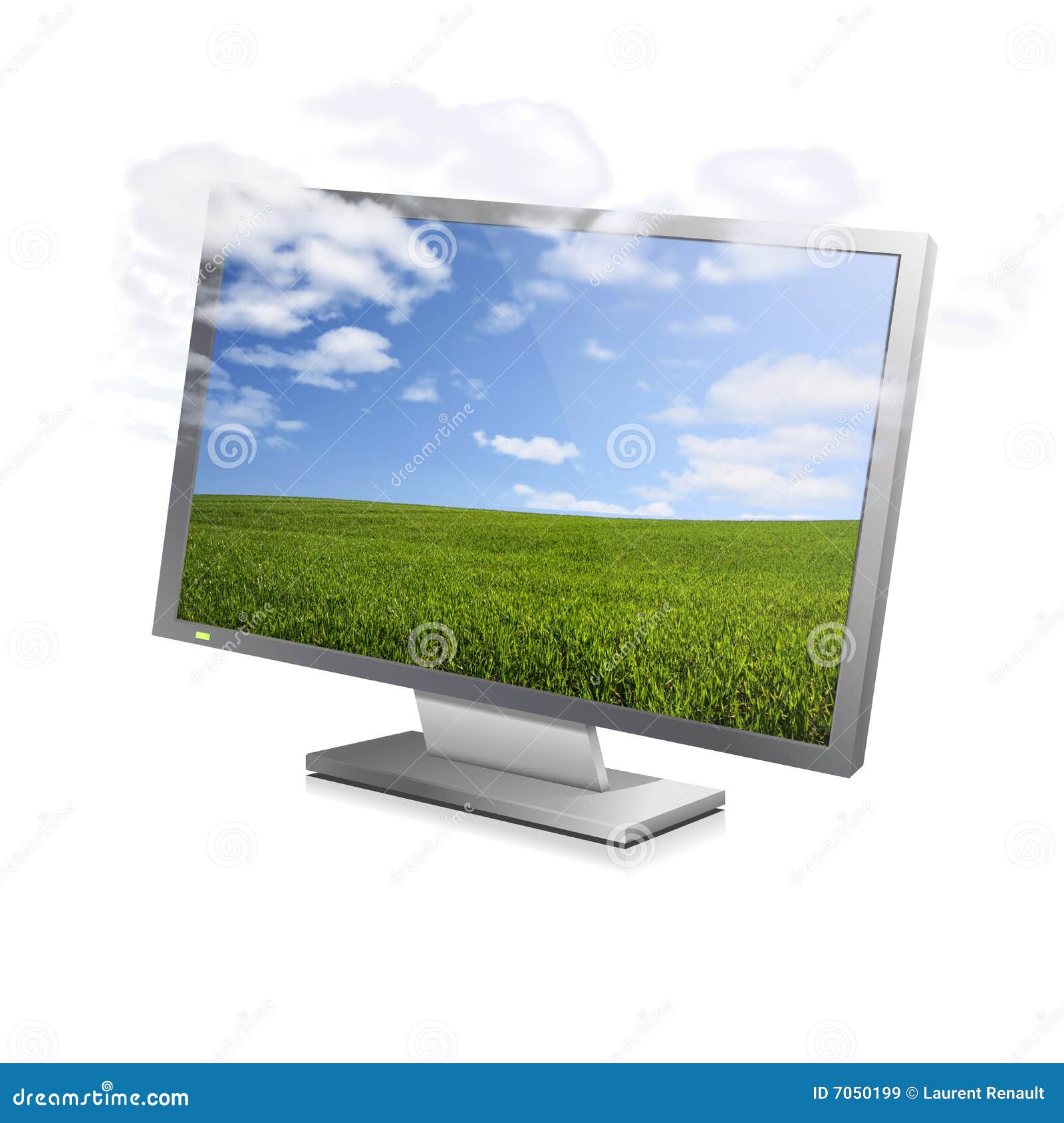 Cloudy screen stock illustration. Illustration of tech - 7050199