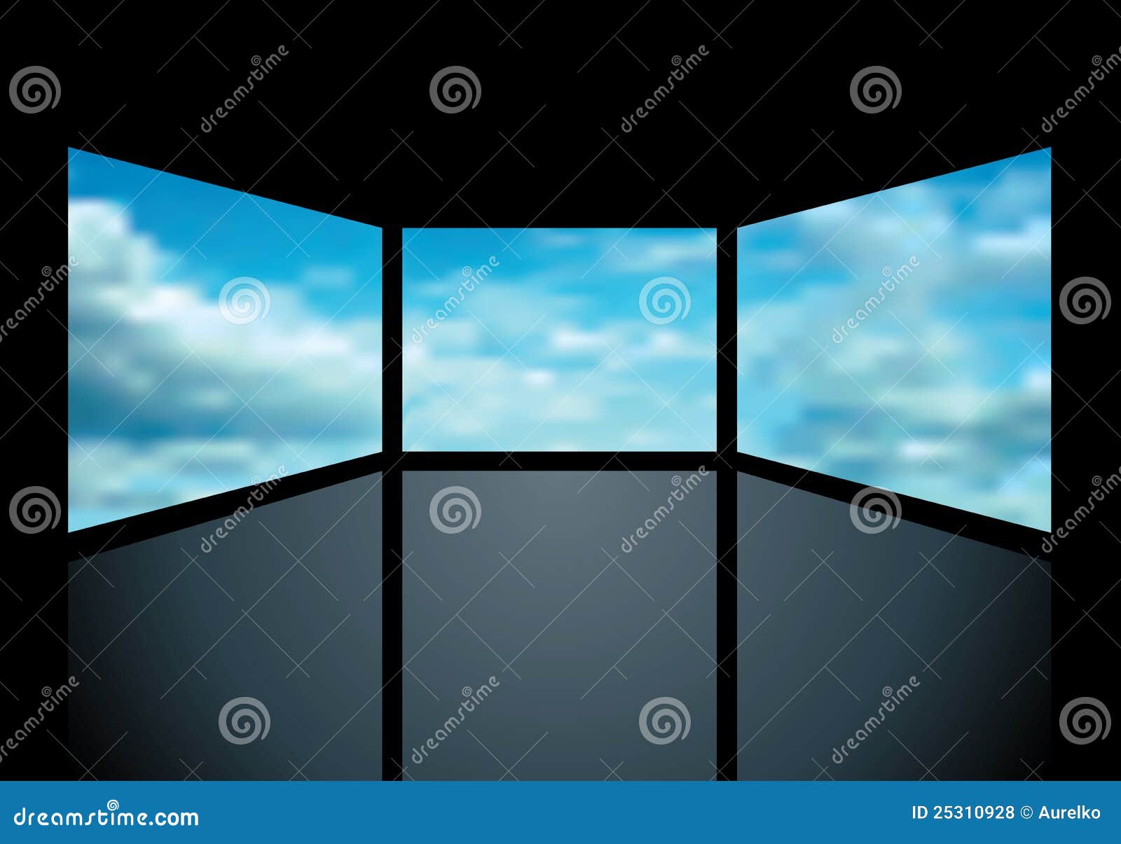 Cloudy screens stock vector. Illustration of electronic - 25310928