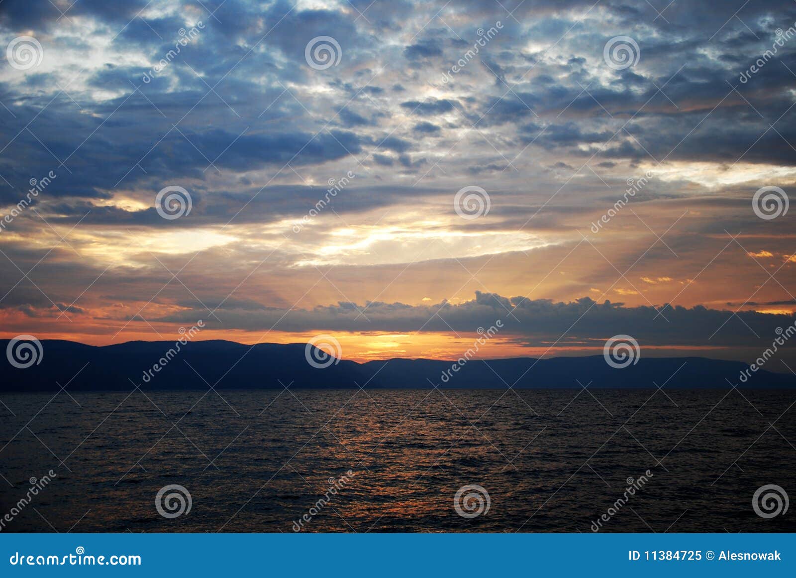 Cloudy sea sunset stock image. Image of morning, resort - 11384725