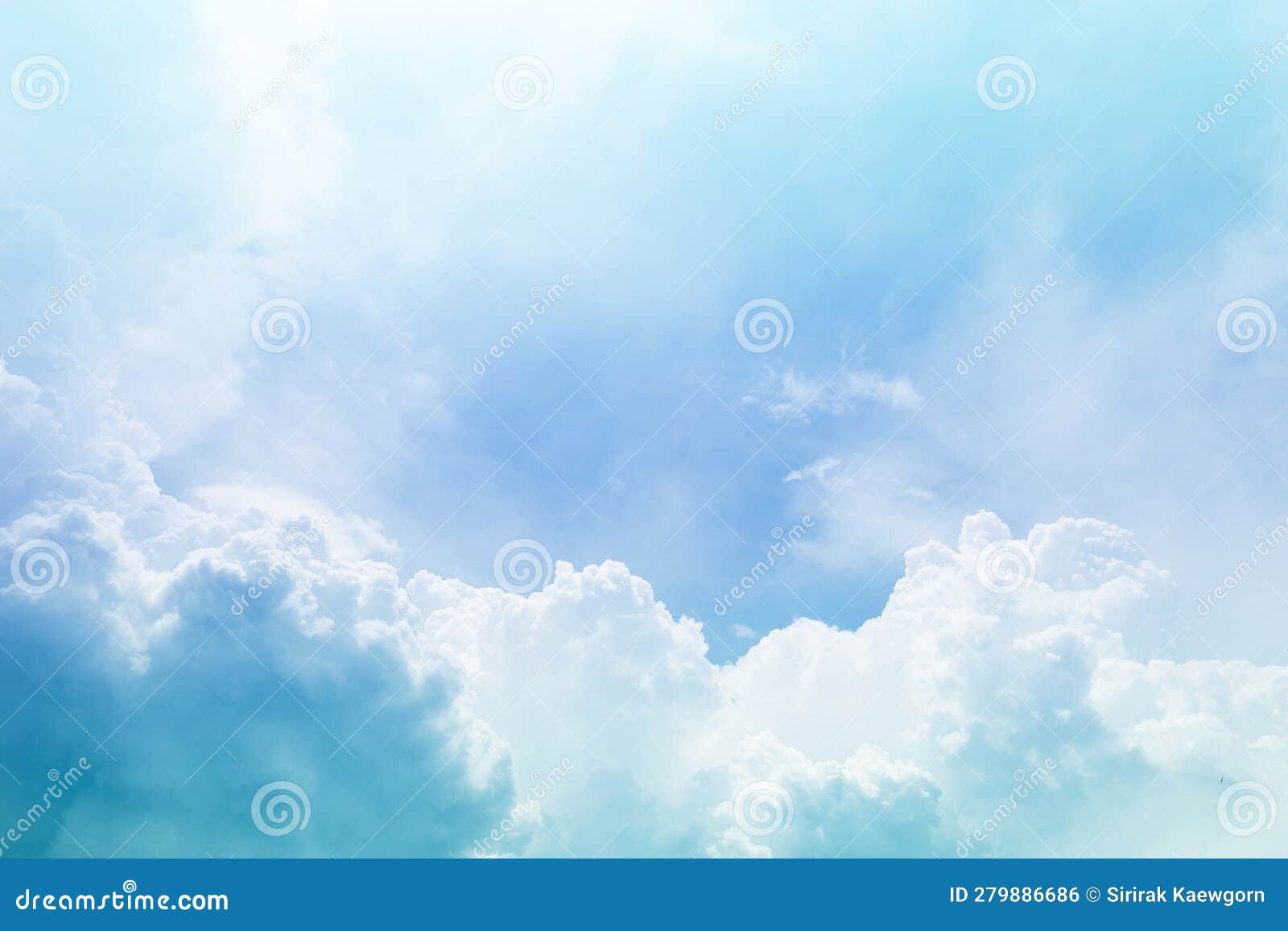 Cloudy Sky Background with Blue Filter Effect Stock Photo - Image of ...