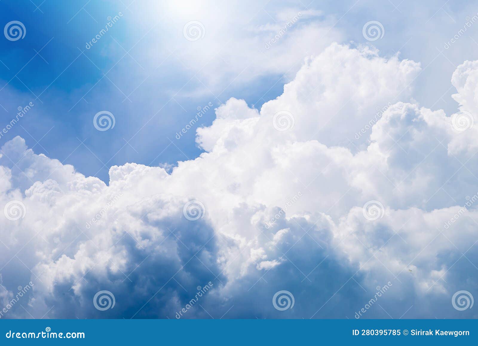 Cloudy Sky Background with Blue Filter Effect, Abstract Rain Cloud ...