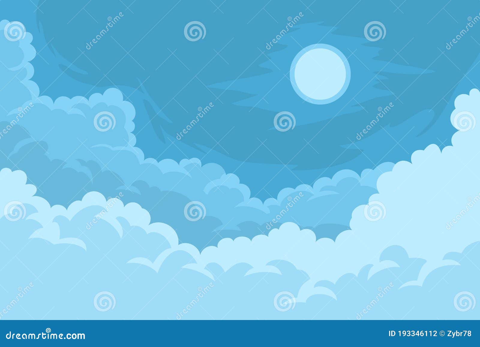 Cloudy sky background stock vector. Illustration of background - 193346112