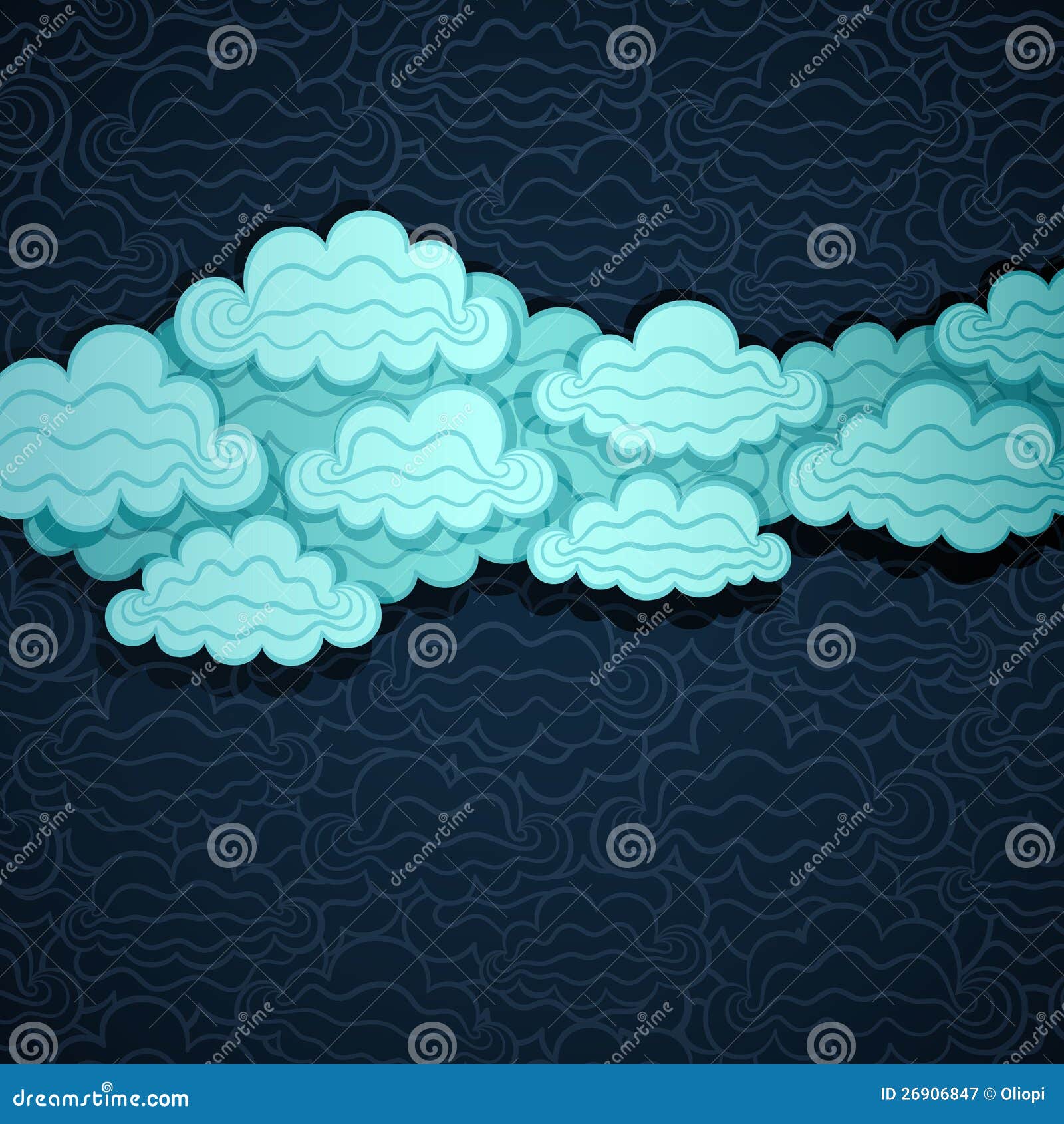 Cloudy Sky Banner stock illustration. Illustration of shiny - 26906847