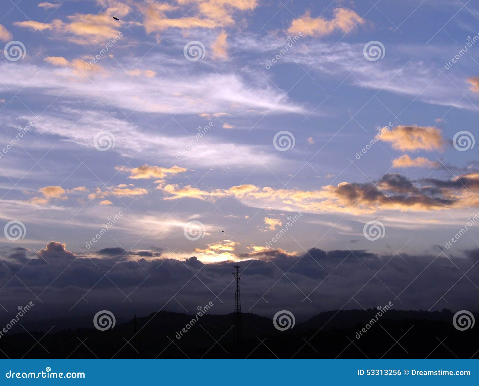 Cloudy sky stock photo. Image of clouds, hills, season - 53313256