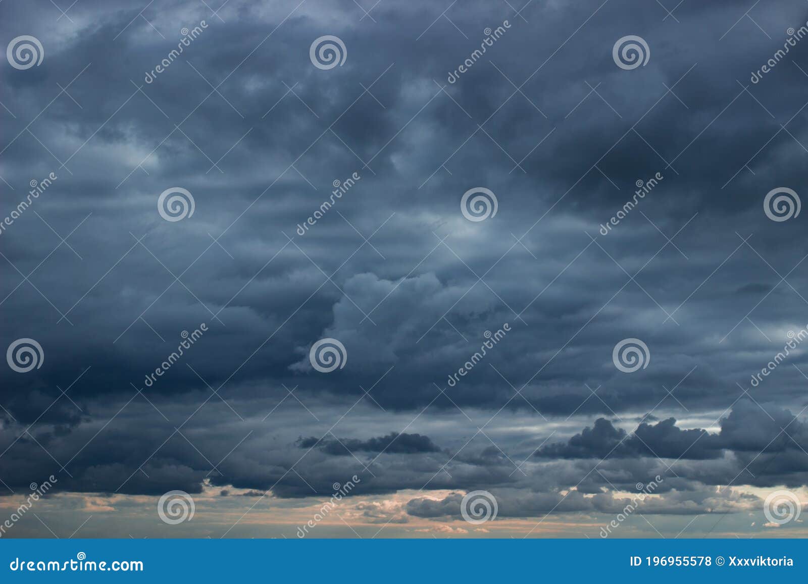 Cloudy Sky with Dark Blue Heavy Clouds Stock Photo - Image of nature ...
