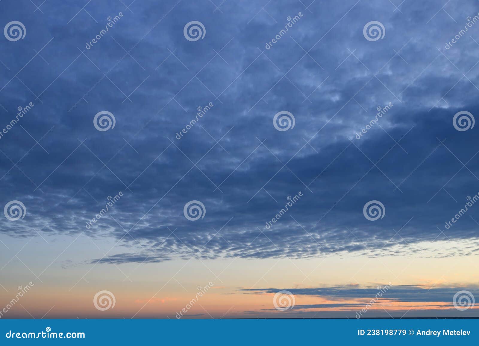 Cloudy Sky in the Evening during Sunset Stock Image - Image of moon ...