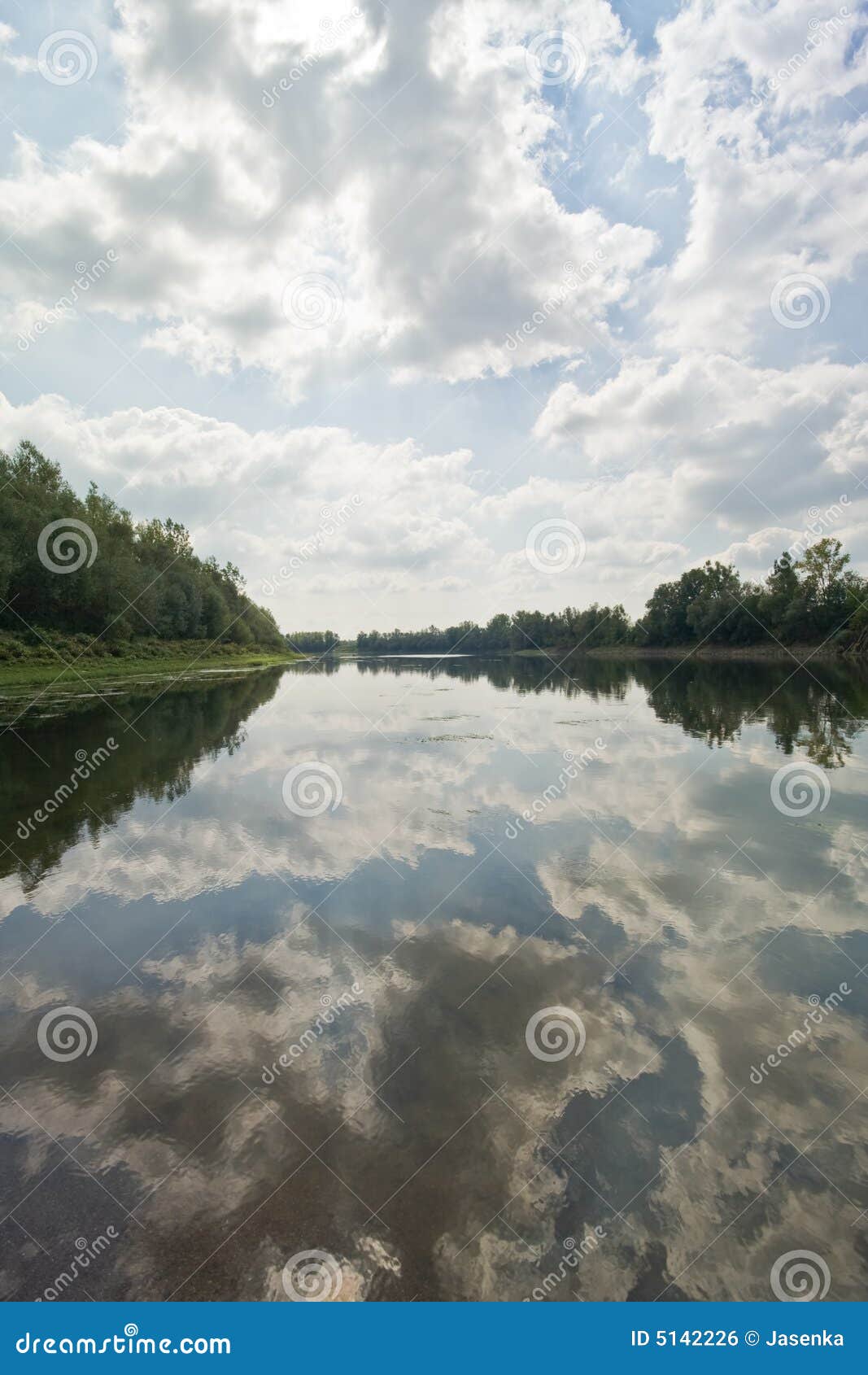 Cloudy Sky with Forest and River Stock Photo - Image of cloud, croatia ...