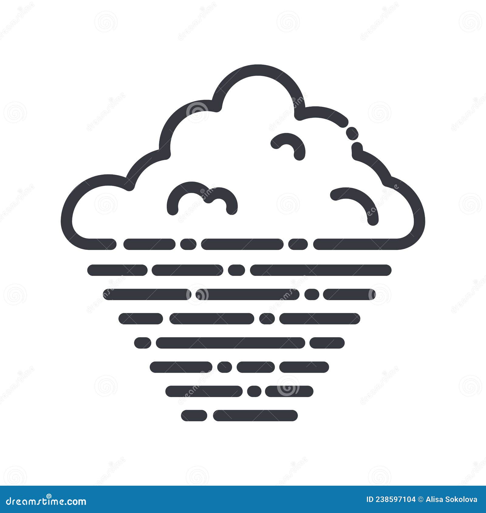 Cloudy Sky with Mist Isolated on Transparent Background Stock Vector ...