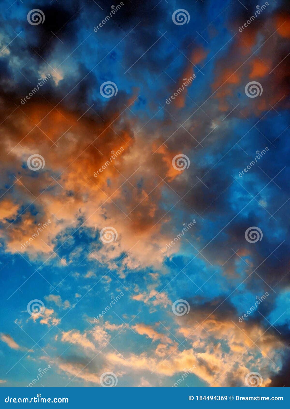 Cloudy Sky with Orange Texture Editorial Stock Image - Image of cloudy ...