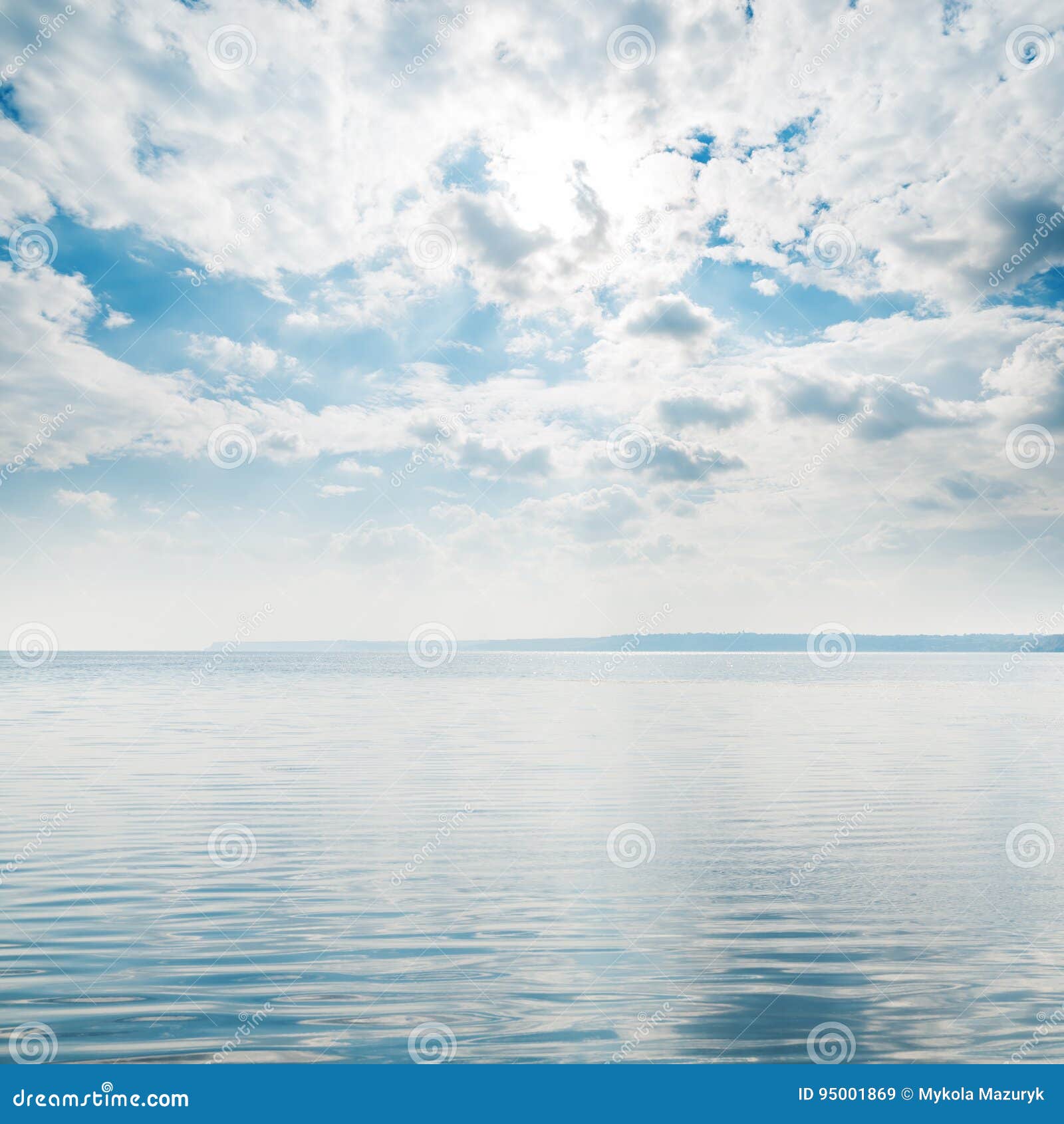 Cloudy sky over big river stock image. Image of bright - 95001869