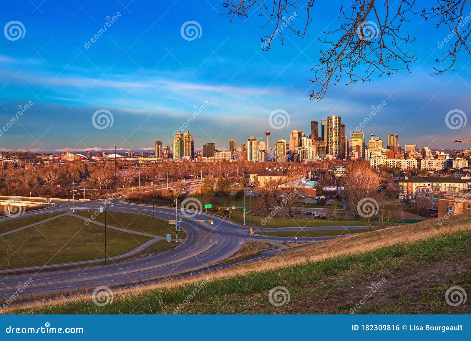 Cloudy Sky Over the Downtown Calgary Skyline Stock Photo - Image of ...