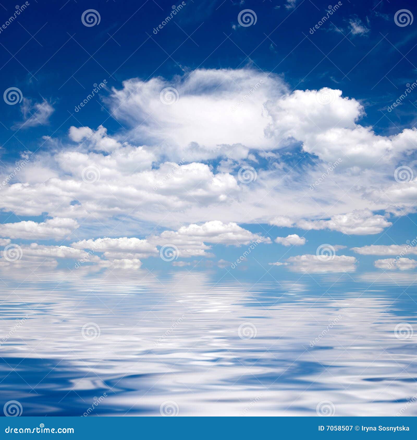 Cloudy sky over water stock image. Image of oxygen, rays - 7058507