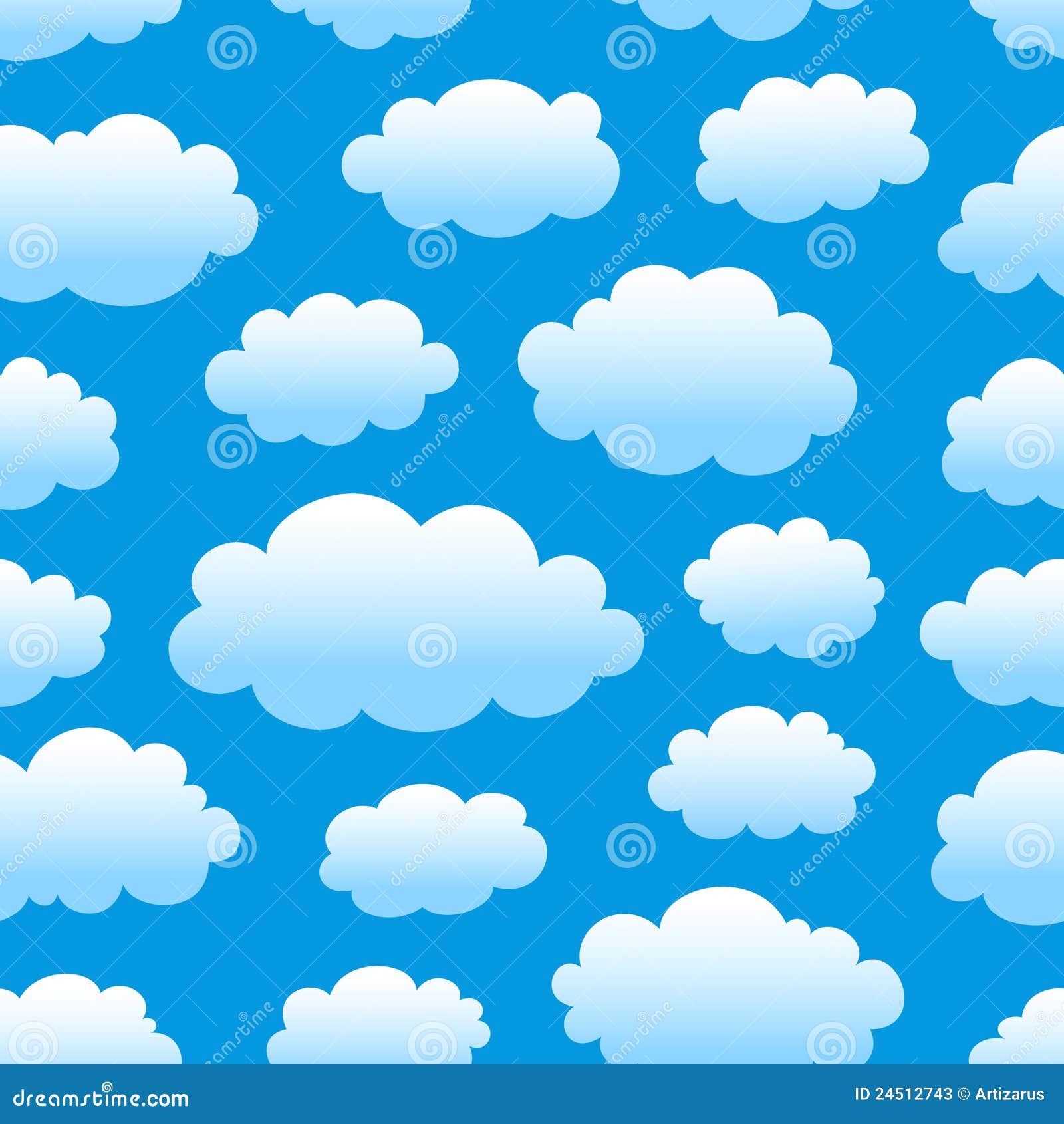 Cloudy sky pattern stock vector. Illustration of element - 24512743