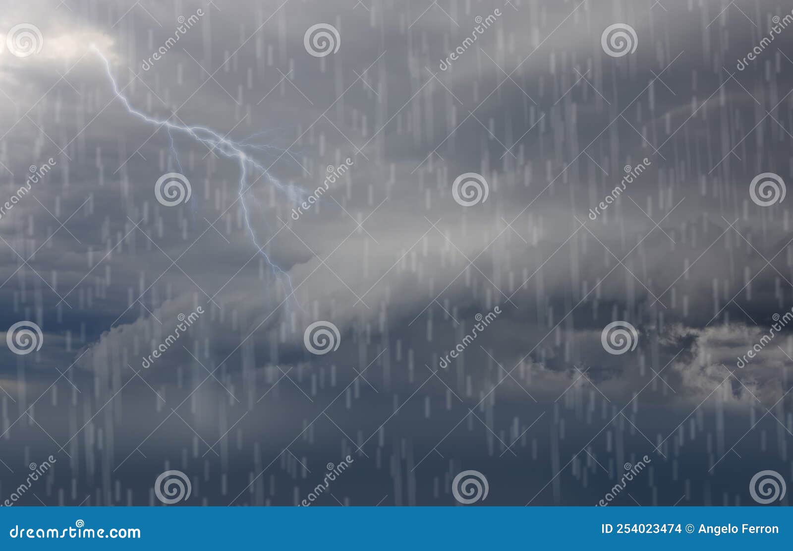 Cloudy Sky with Rain and Lightning- Stock Photo - Image of black ...