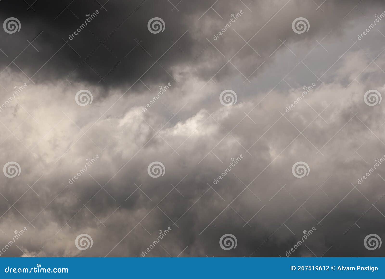 Cloudy Sky with Rare Clouds Stock Photo - Image of meteorology, force ...