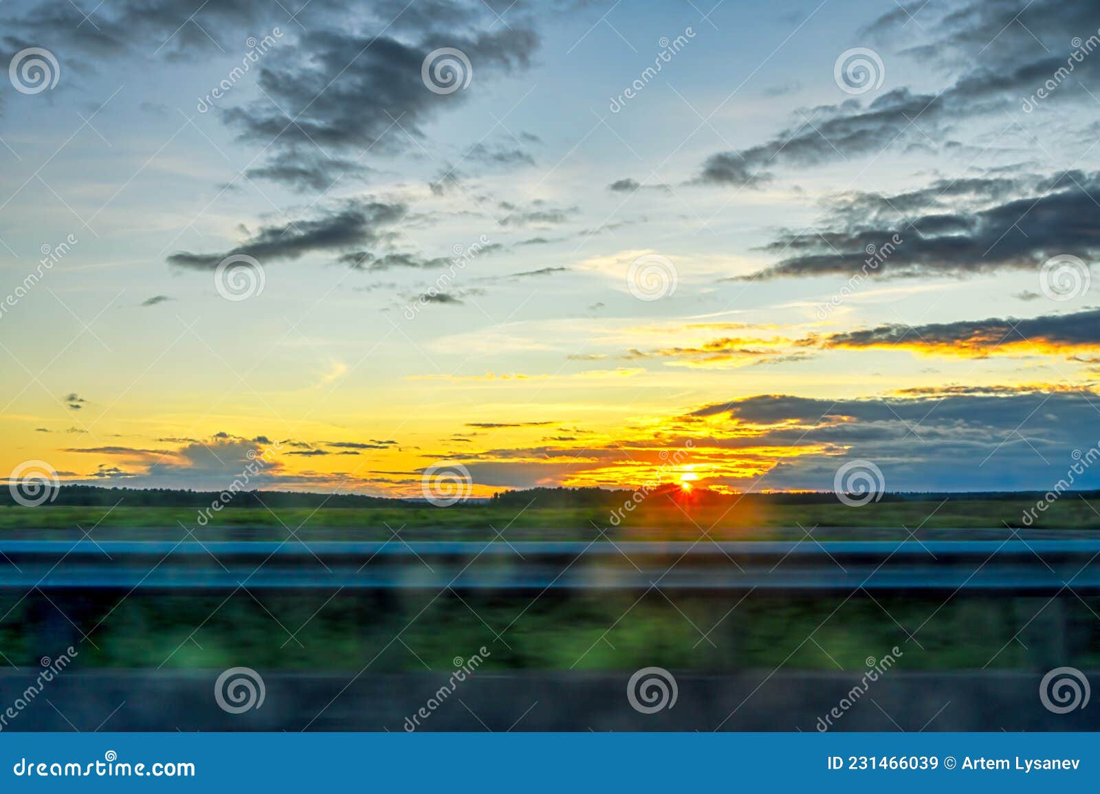 Cloudy Sky in the Rays of the Setting Sun Stock Image - Image of rays ...