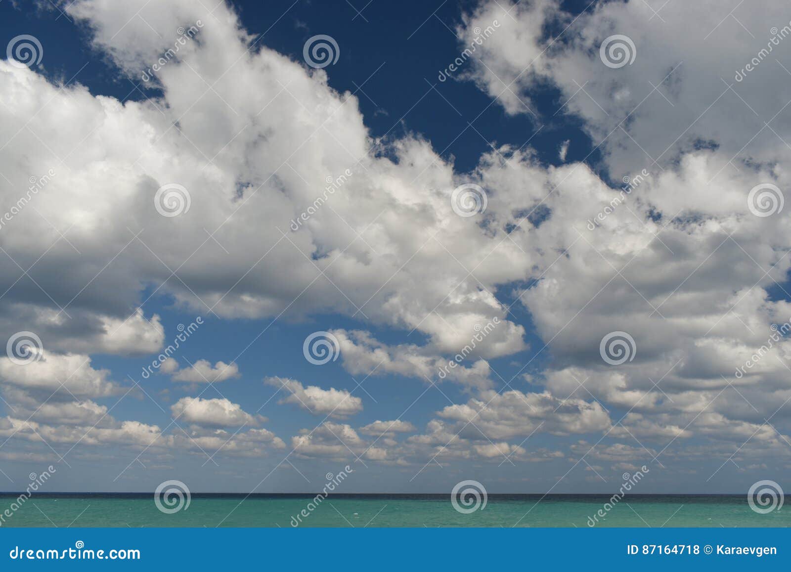Cloudy sky and sea stock photo. Image of seascape, beach - 87164718