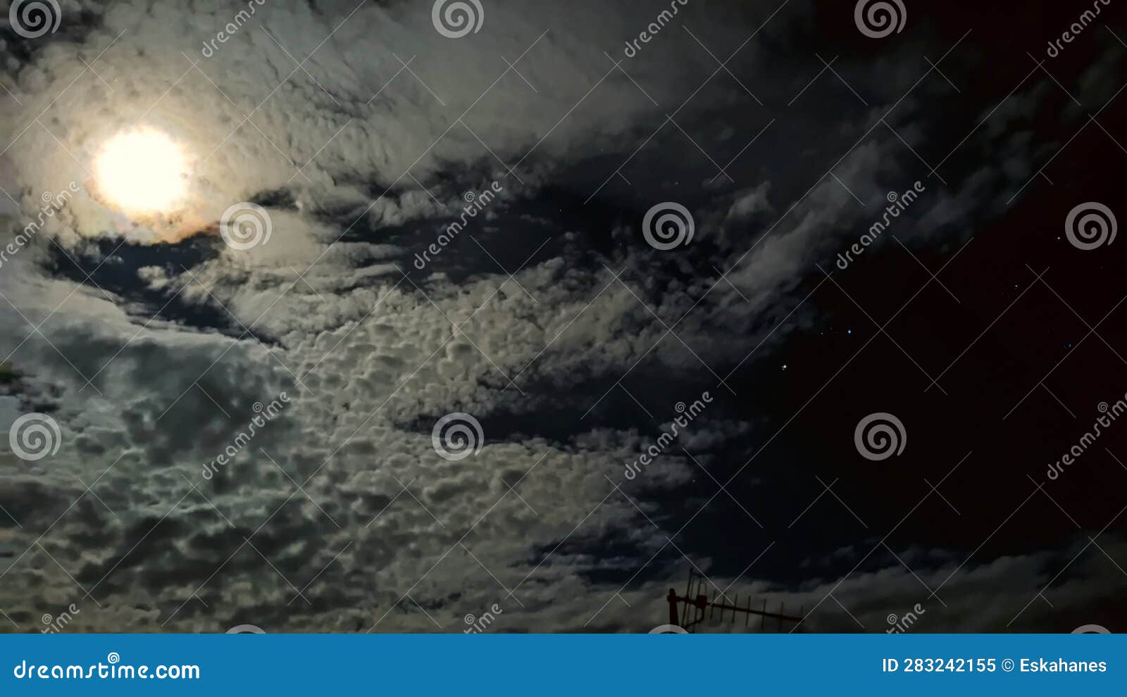 Cloudy sky star moon night stock image. Image of cloud - 283242155