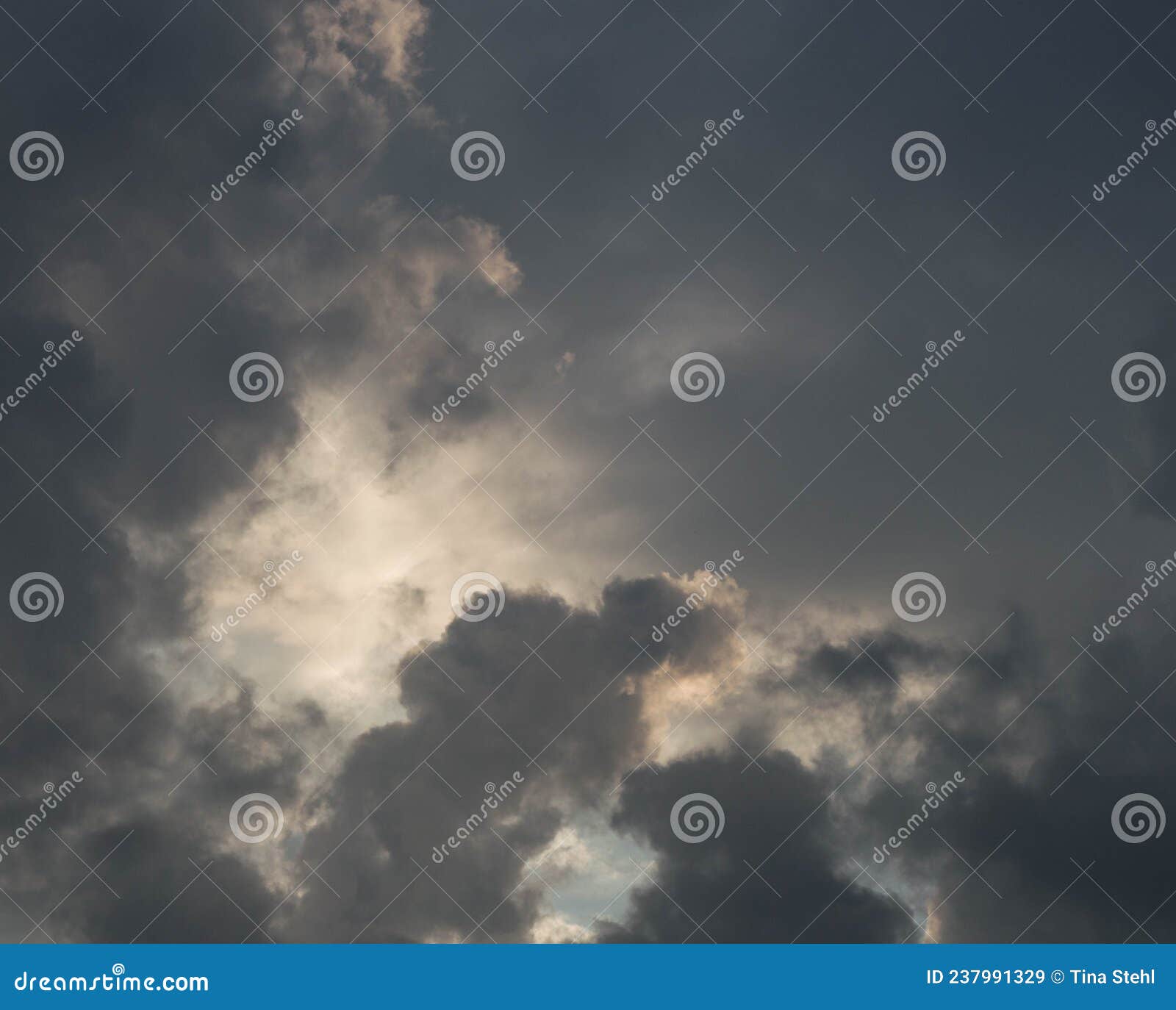 Cloudy Sky in Summer with Sun Rays Stock Image - Image of scene ...