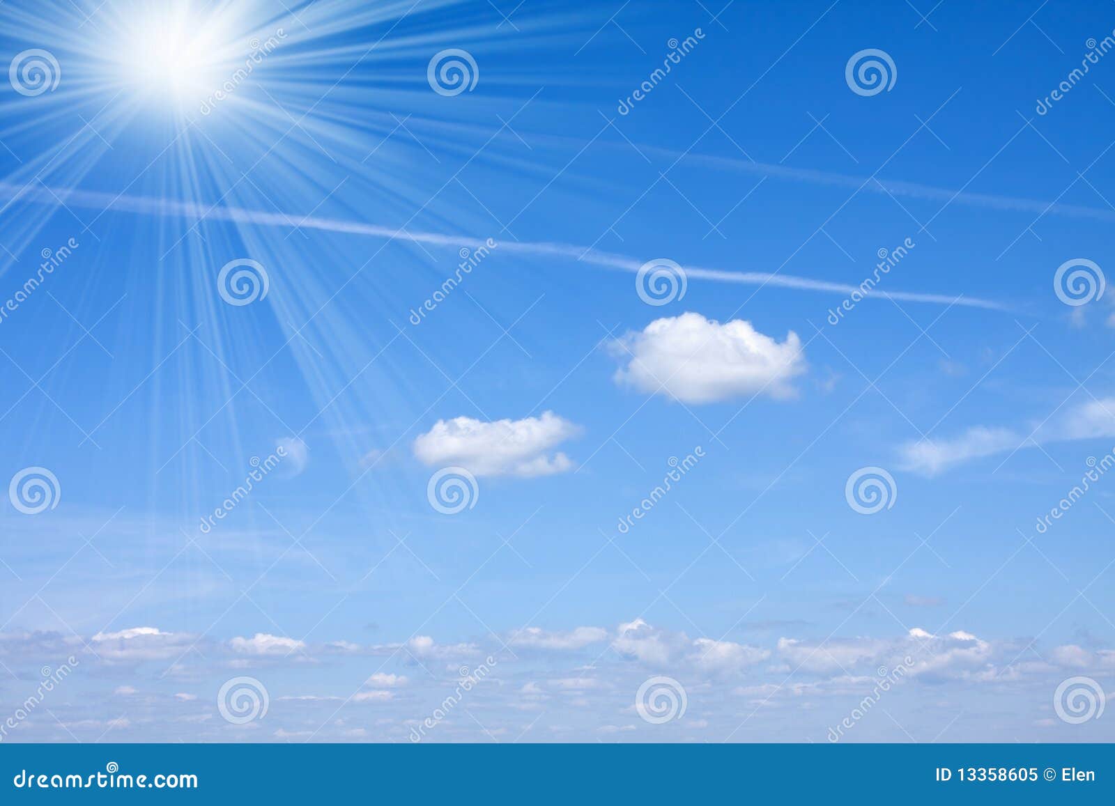 Cloudy sky and sunny light stock image. Image of sunny - 13358605
