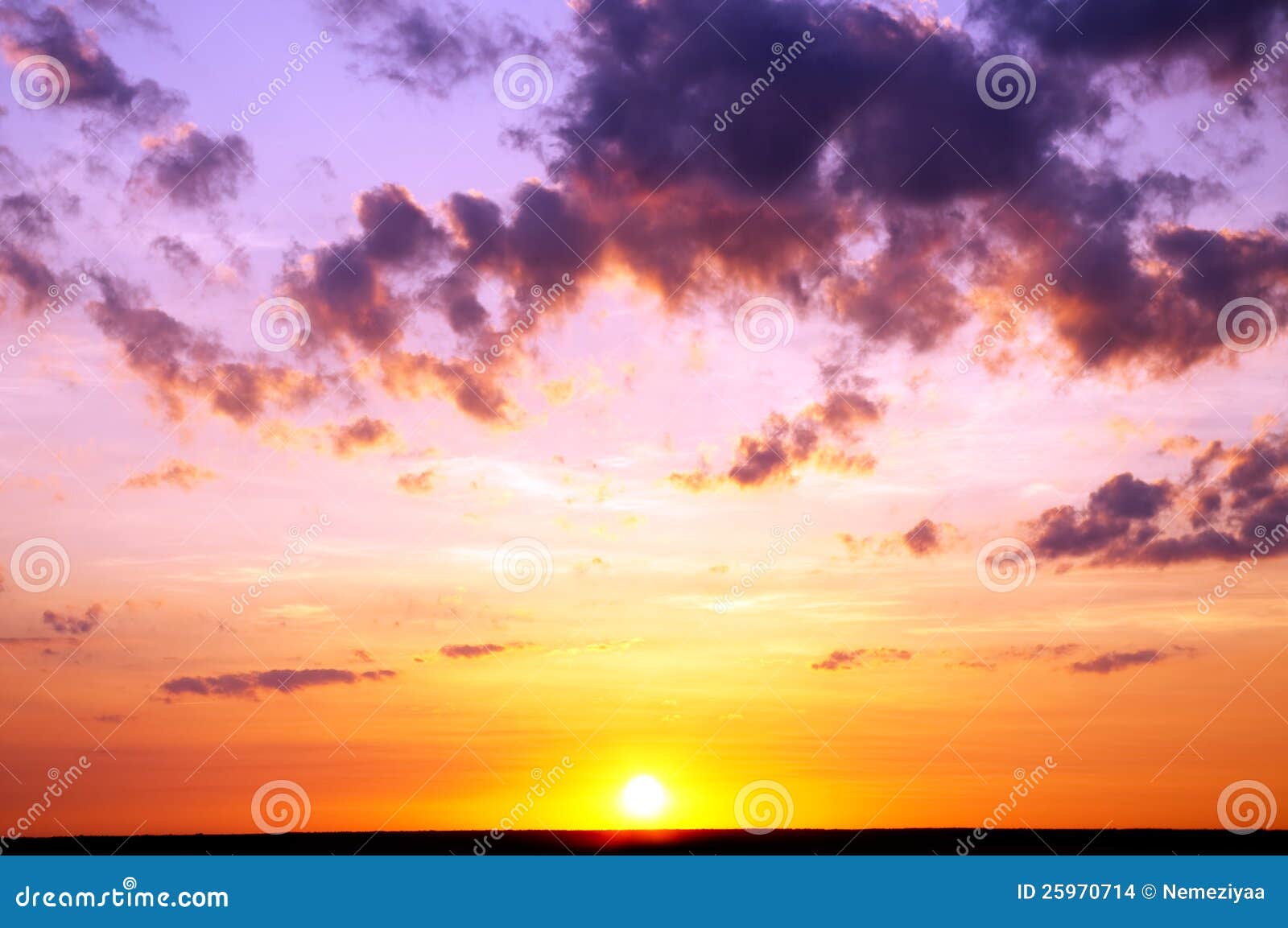 Cloudy sky in the sunset. stock photo. Image of outdoors - 25970714