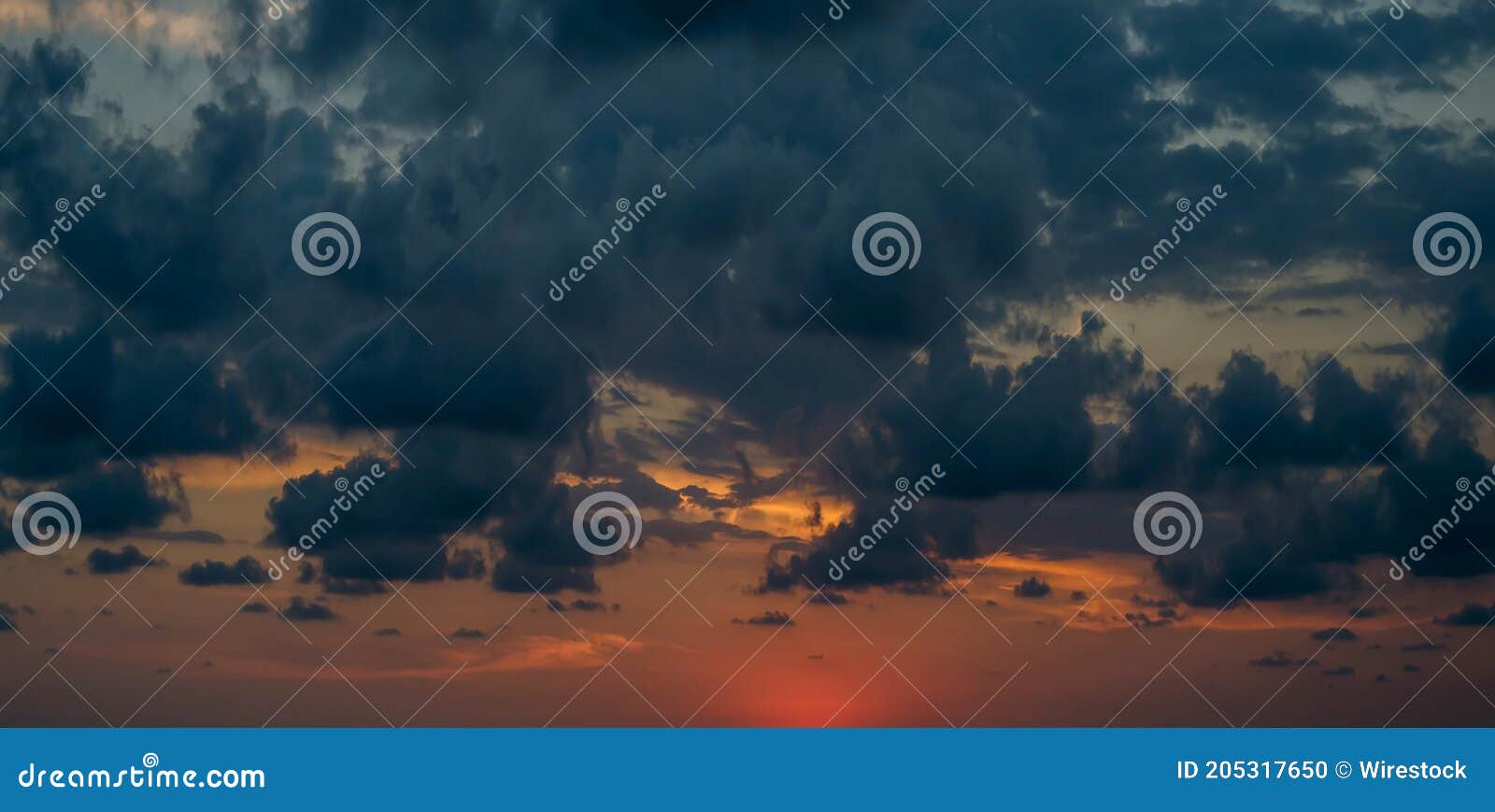 Cloudy Sky during the Sunset in the Evening on a Gloomy Day - Great for ...