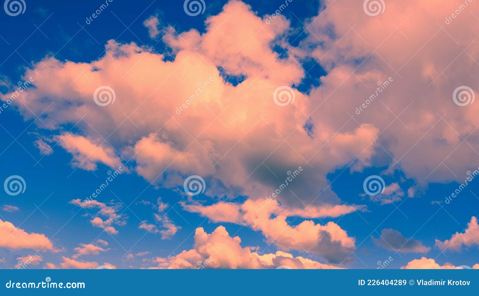 Cloudy sky at sunset stock image. Image of light, orange - 226404289