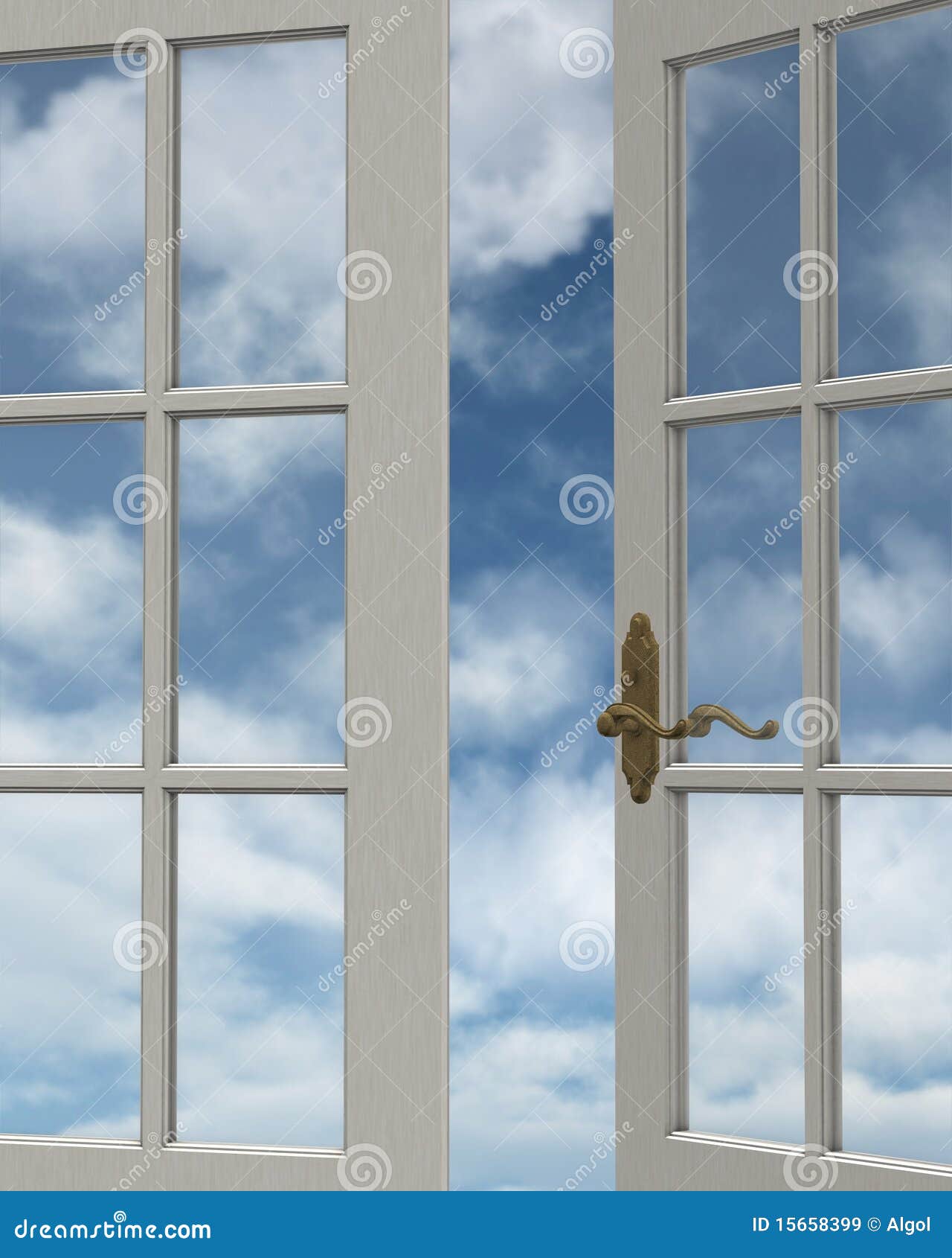 Cloudy Sky Window View stock illustration. Illustration of peaceful ...