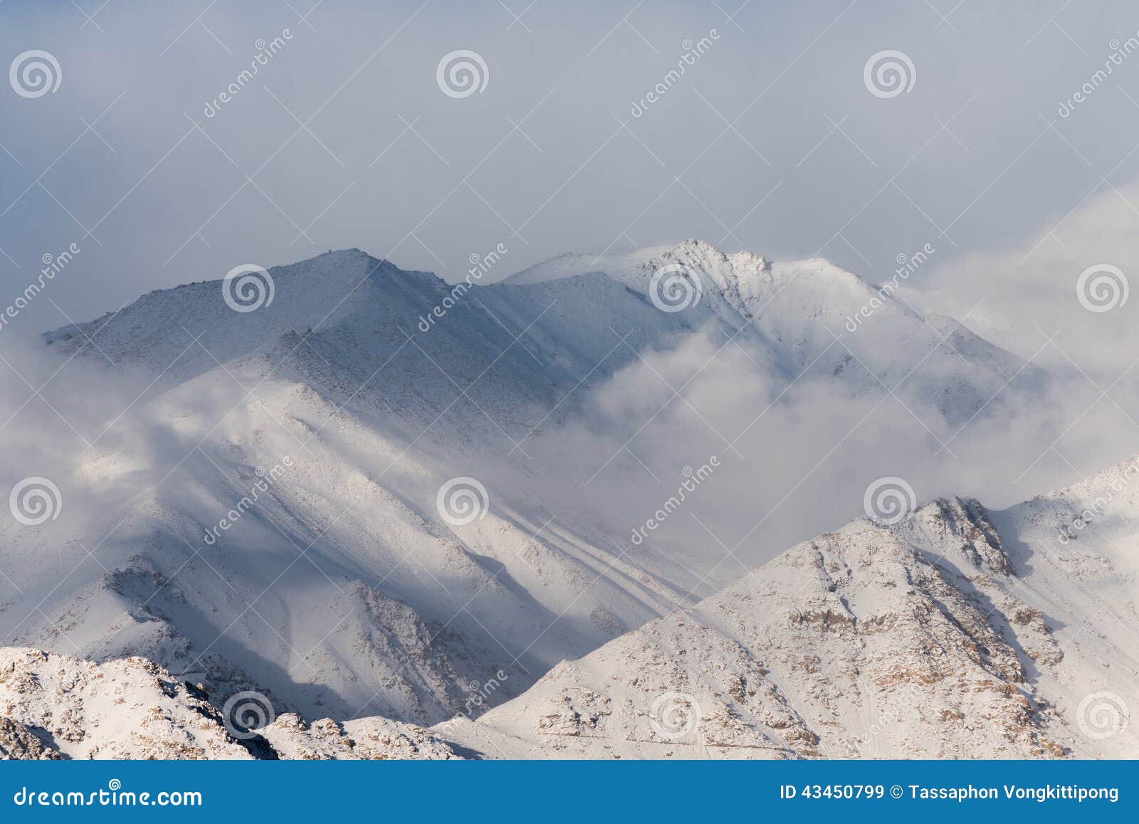 Cloudy snow mountain stock image. Image of nepal, glacier - 43450799