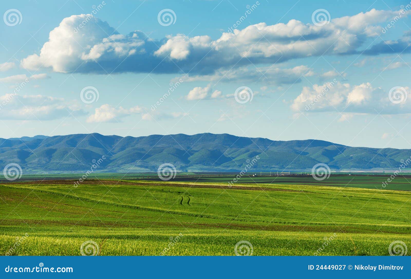 Cloudy spring landscape stock image. Image of spring - 24449027