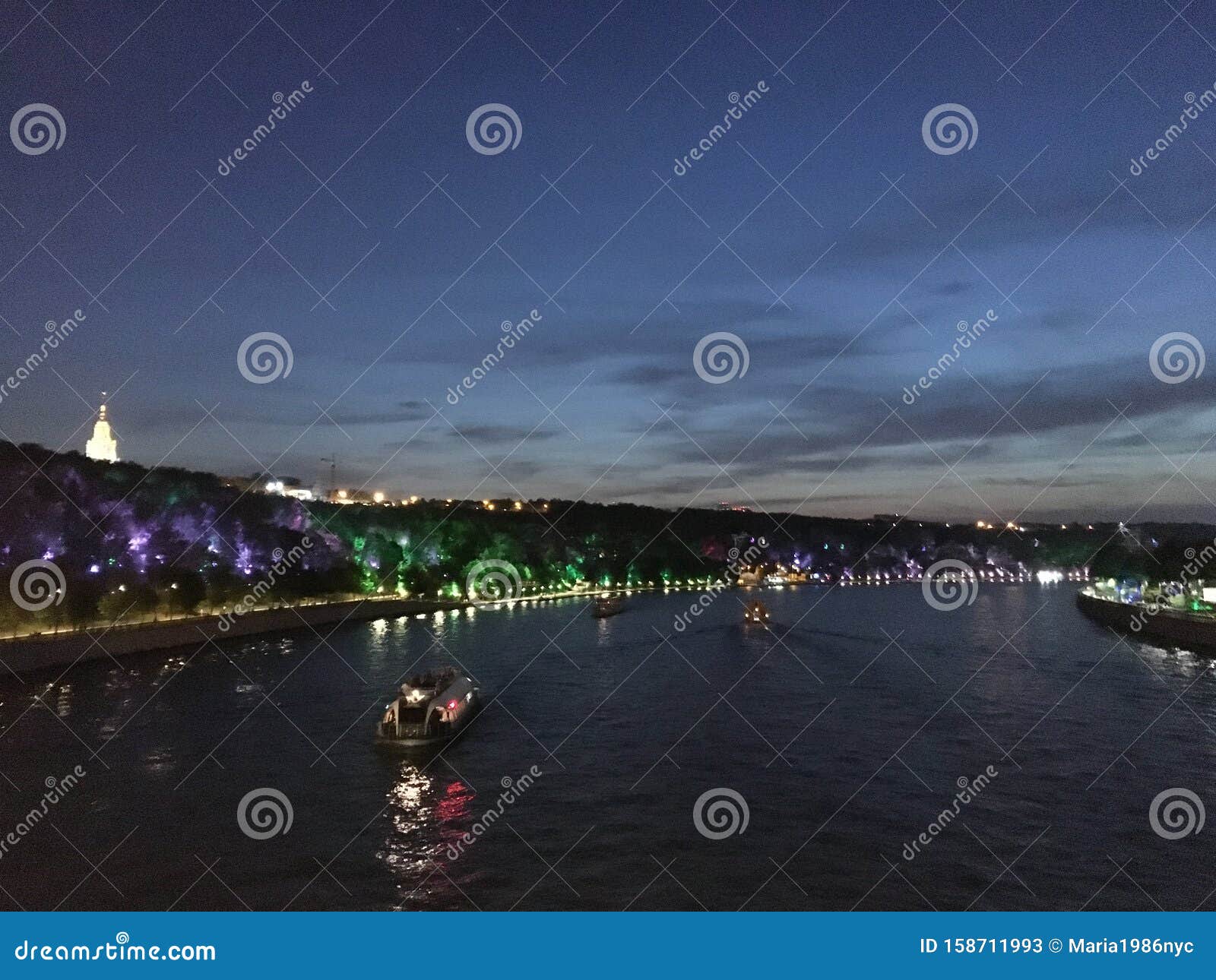 Cloudy Sunset during Fall in Moscow, Russia. Stock Image - Image of ...