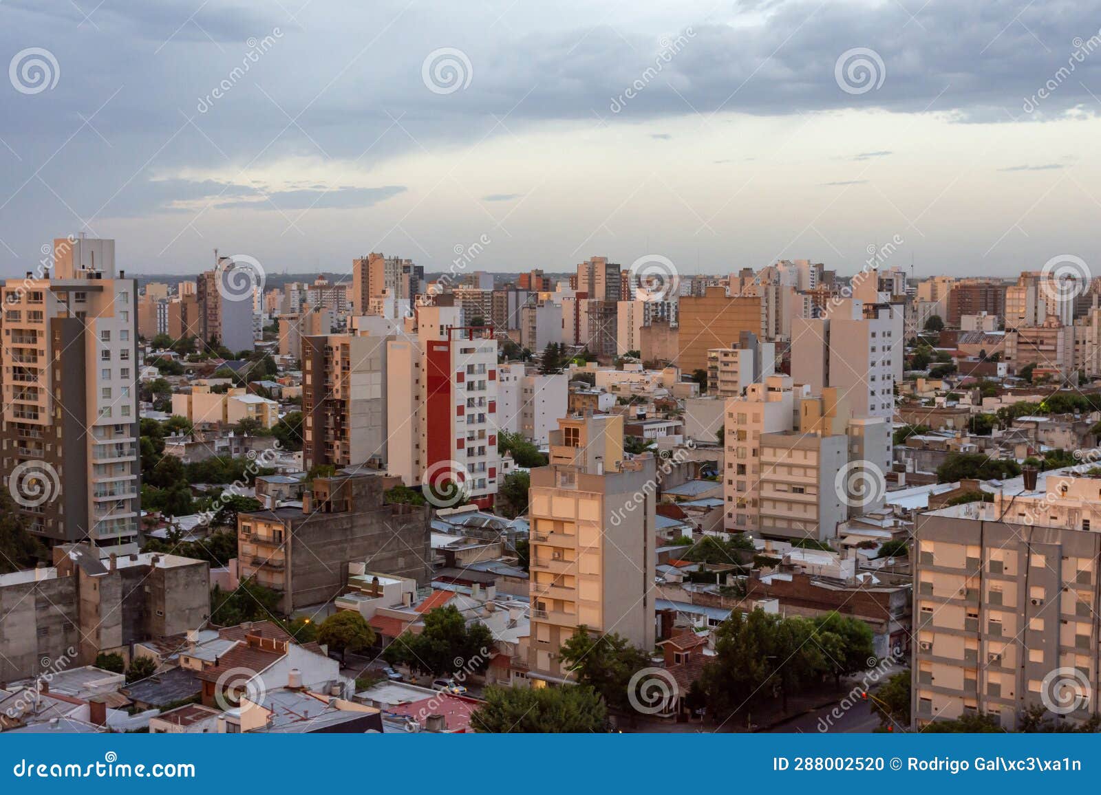 Panoramic View of the Neighborhoods of a City Stock Photo - Image of ...