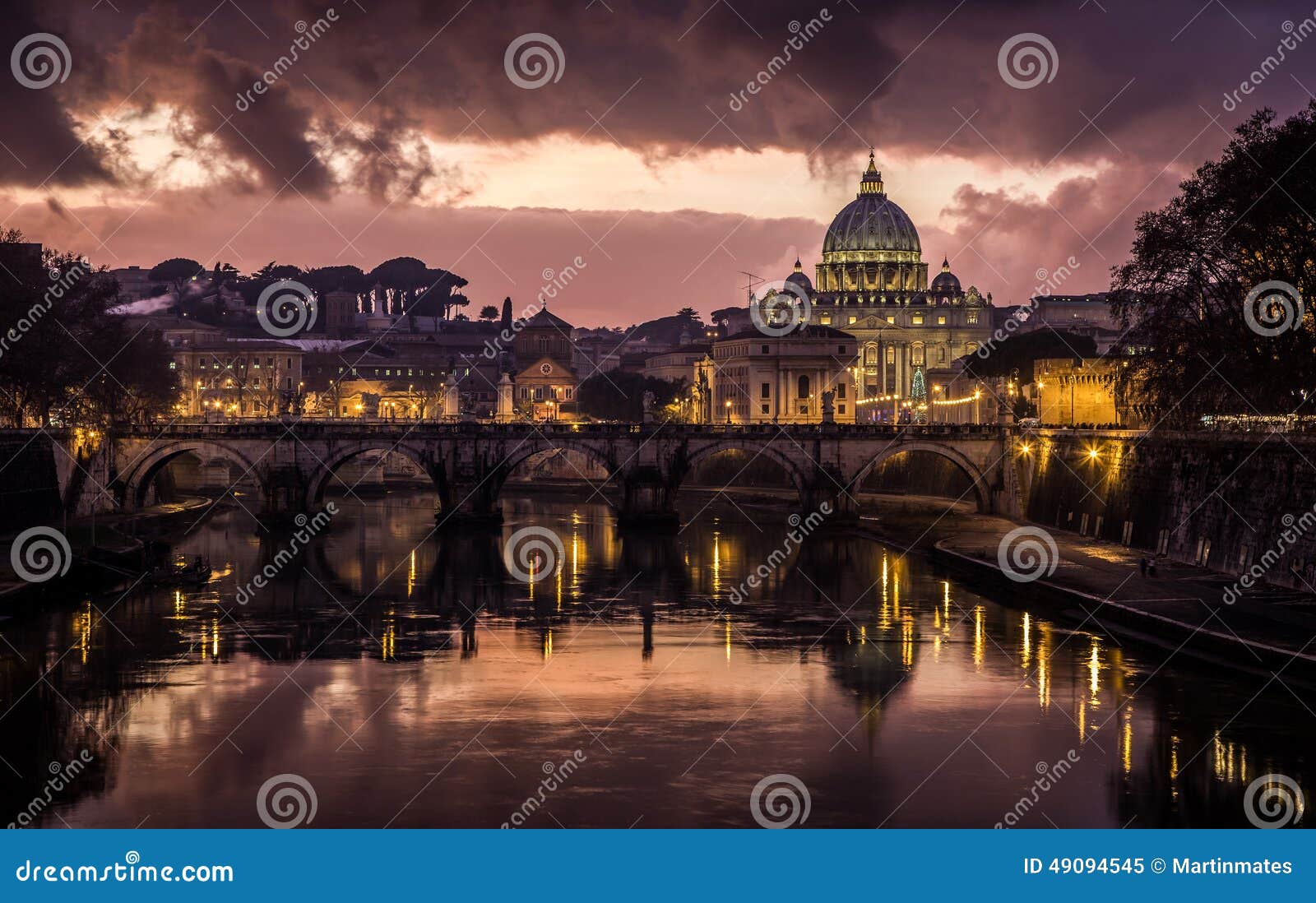 Cloudy sunset in Rome stock image. Image of pink, sunset - 49094545
