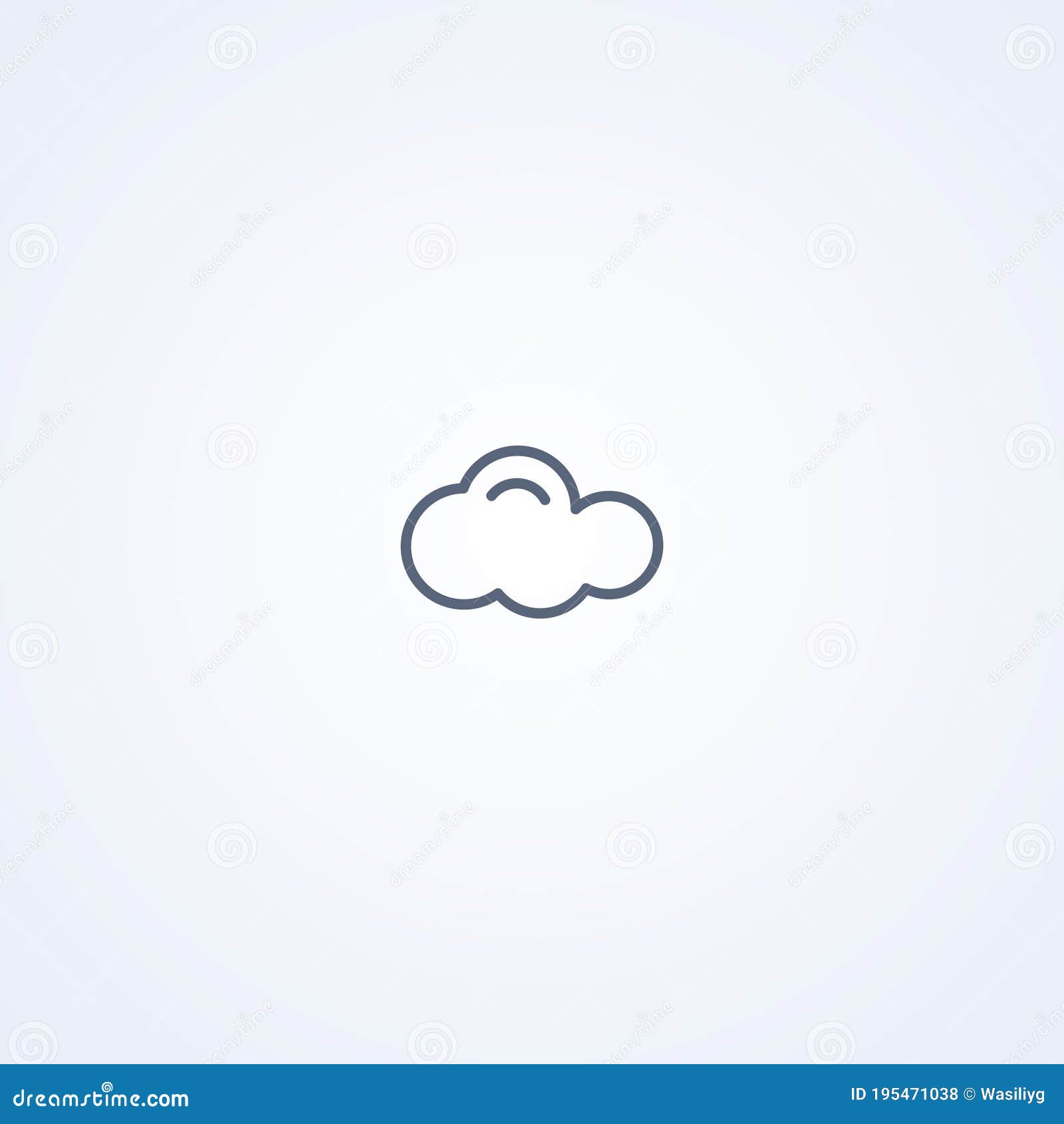 Cloudy Vector Icon Isolated On Transparent Background, Linear Cl ...
