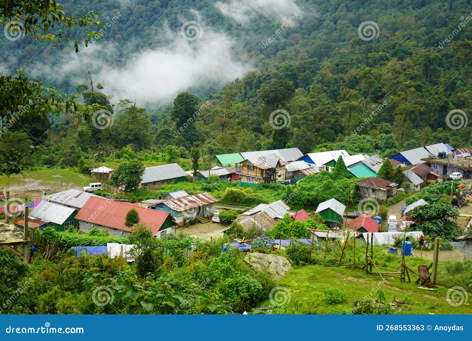 Cloudy View of Sillery Gaon, a Offbeat Destination of Kalimpong Stock ...