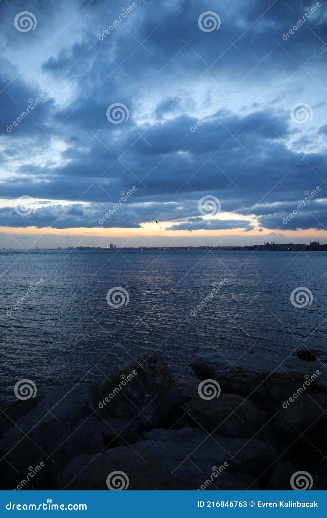 Cloudy view during sunset stock image. Image of travel - 216846763