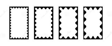 Cloudy Wave Curve Edge Frame. Wavy Scalloped Rectangle Borders Set ...