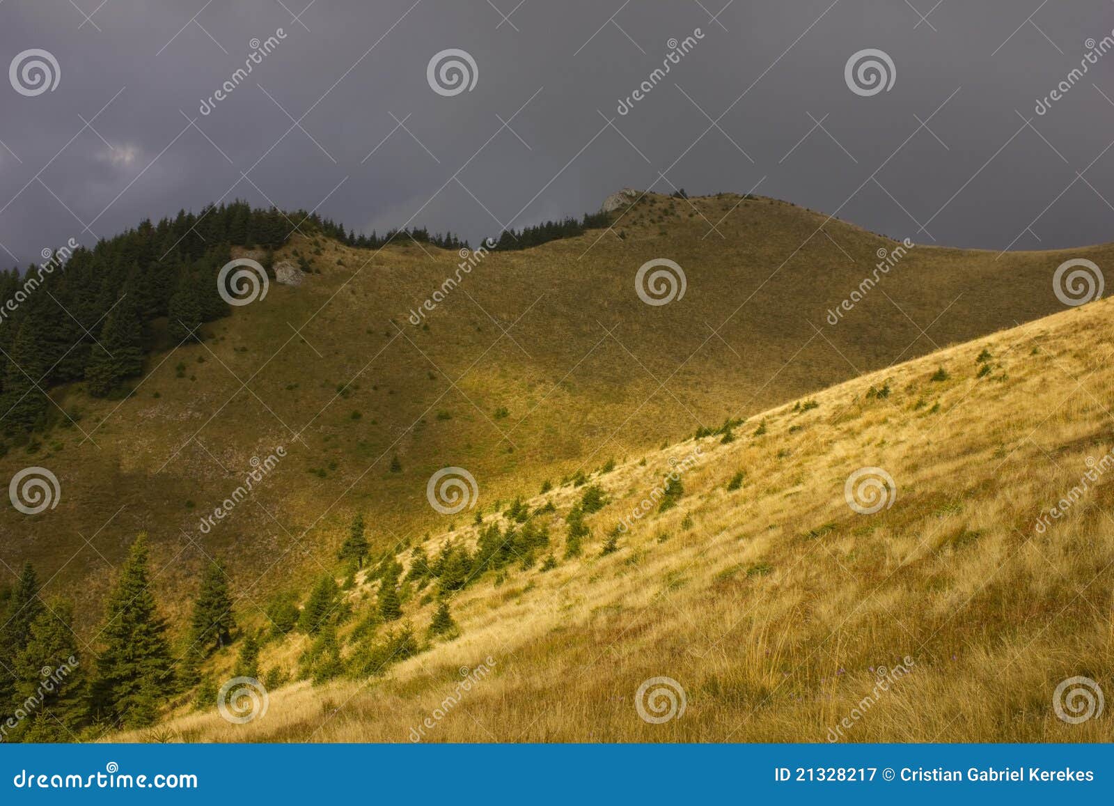 Cloudy Weather Over the Ridges Stock Image - Image of cloud, forest ...