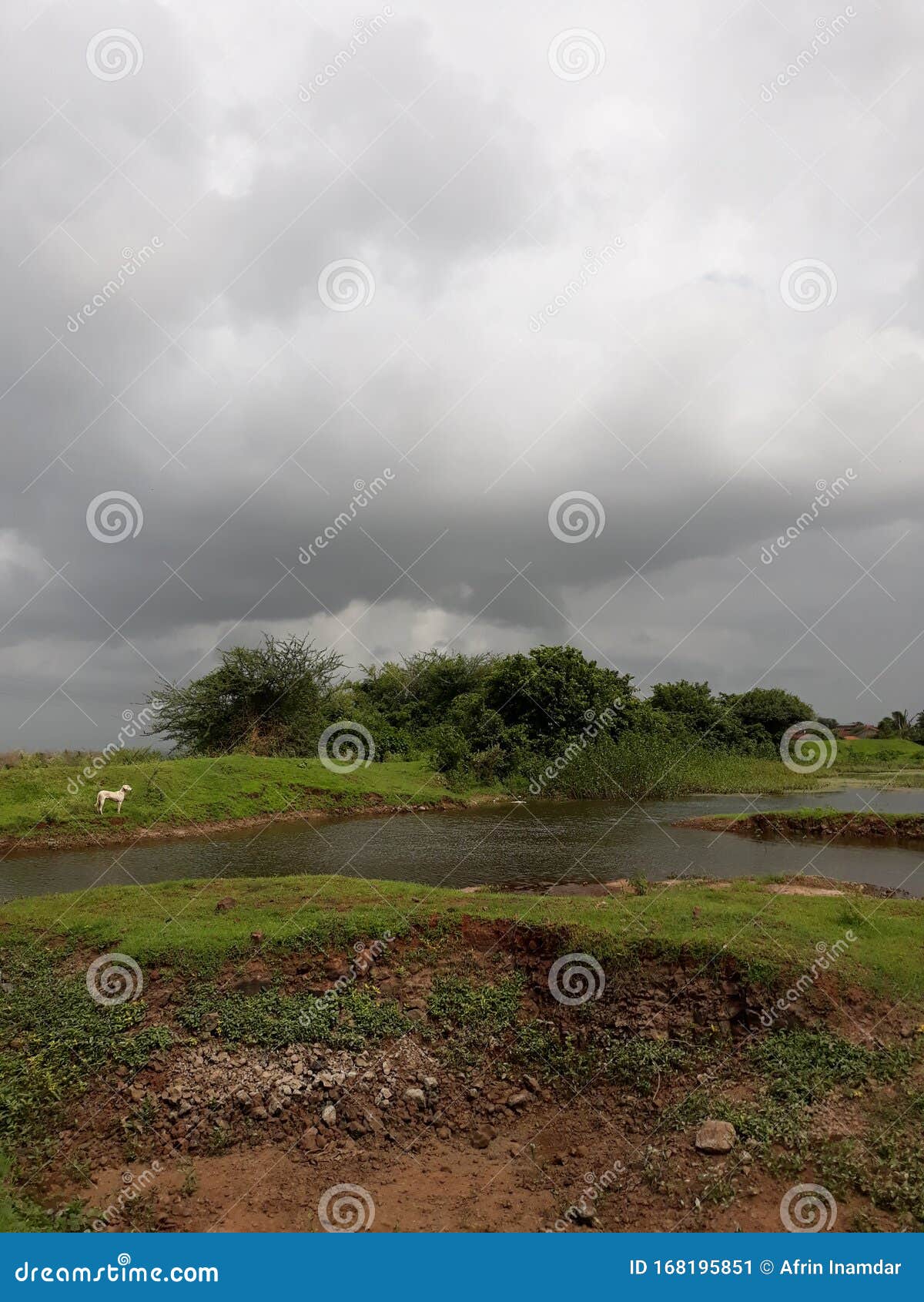 Cloudy Weather and Peaceful Nature of India Stock Image - Image of ...