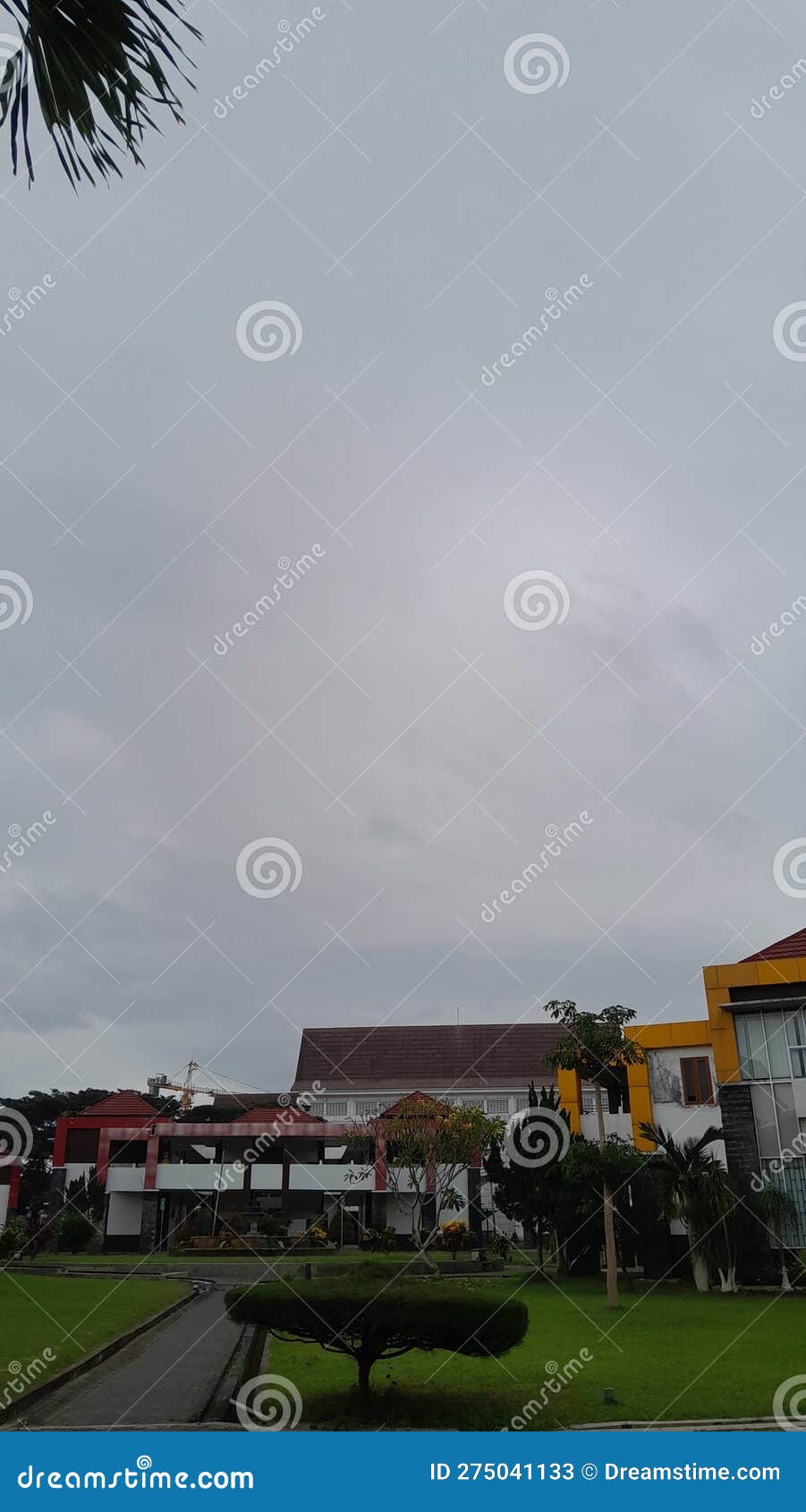 Cloudy Weather with Some Buildings Stock Image - Image of cloudy ...