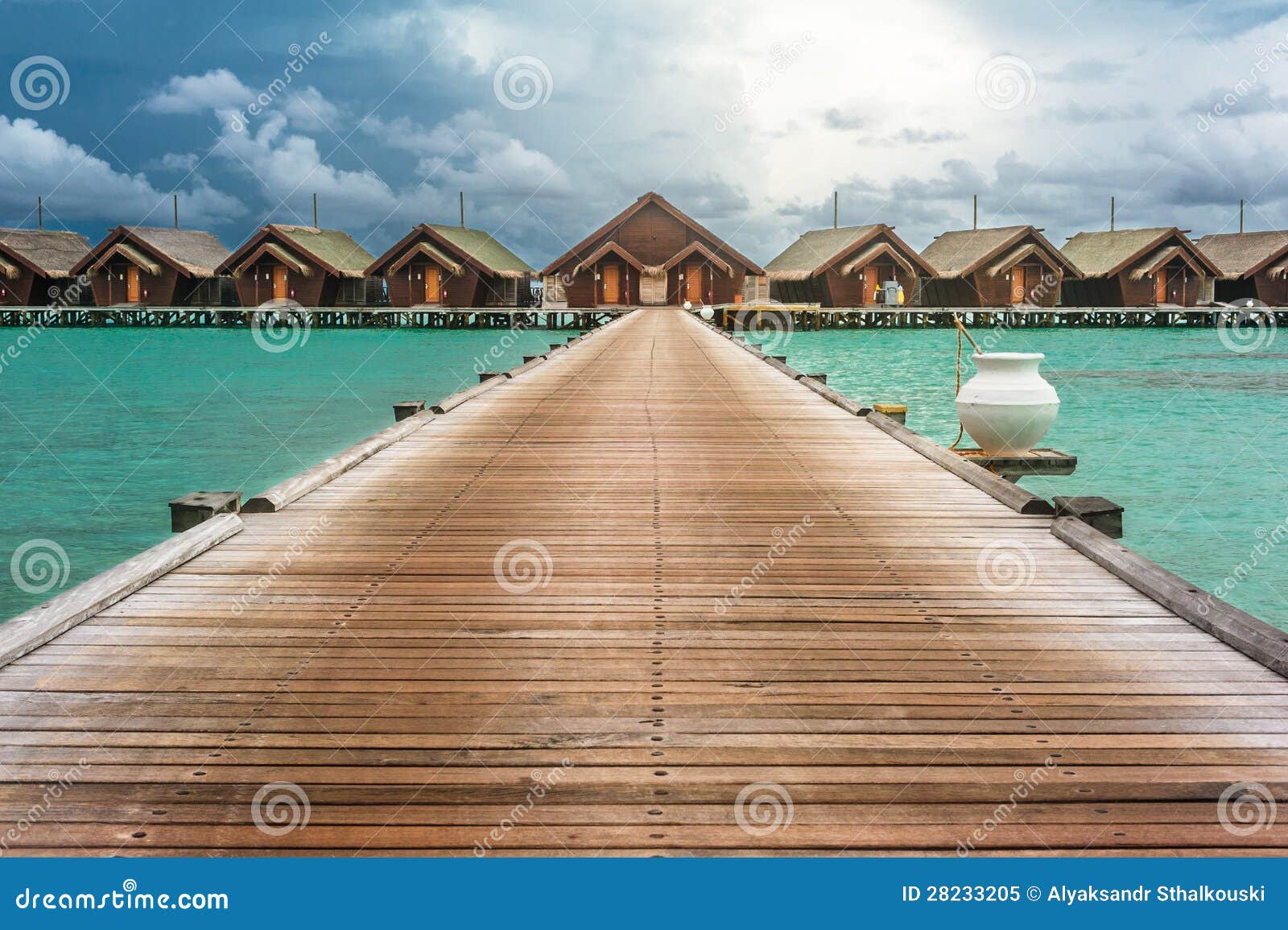 Cloudy Weather on Tropical Island Stock Image - Image of journey ...