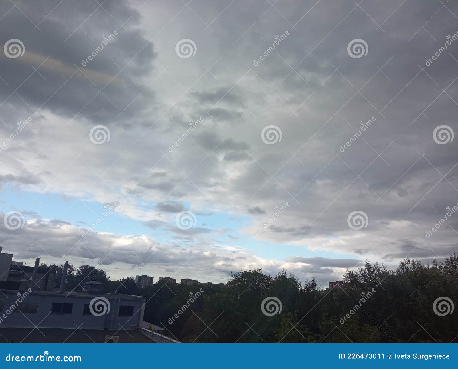 Cloudy and windy day stock image. Image of dusk, cloudy - 226473011