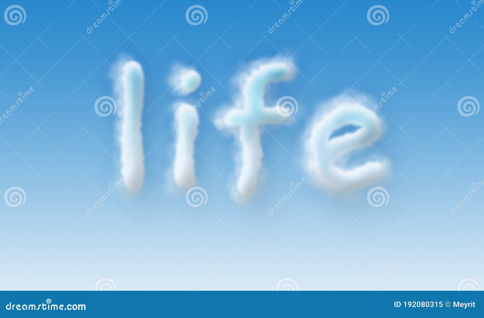 Cloudy word stock illustration. Illustration of bright - 192080315