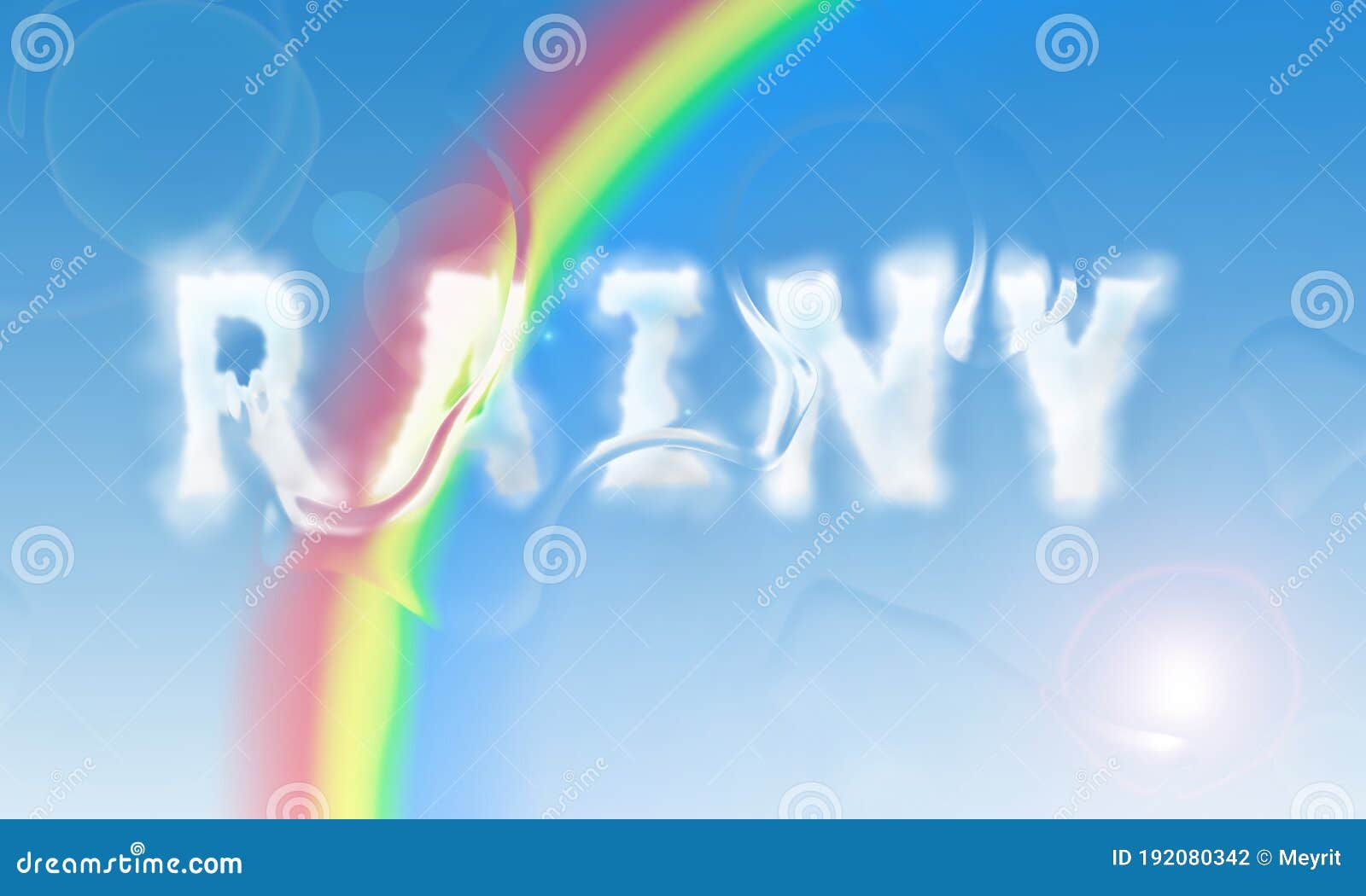 Cloudy word stock illustration. Illustration of symbol - 192080342