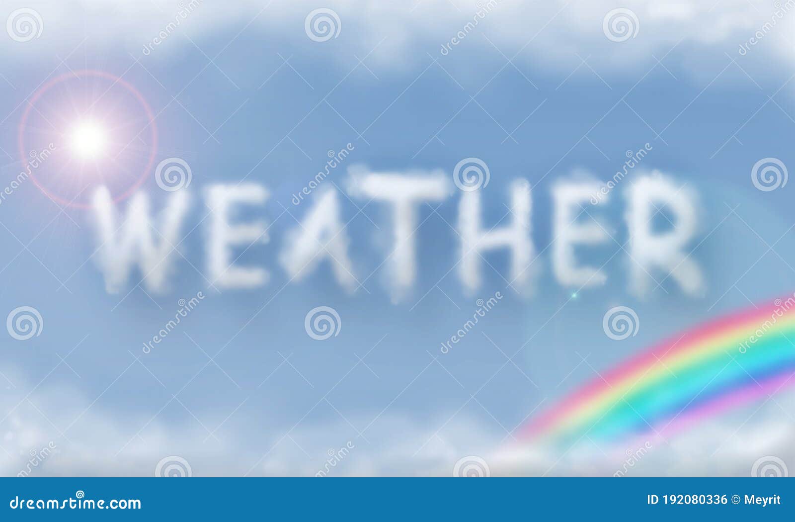 Cloudy word stock illustration. Illustration of environment - 192080336